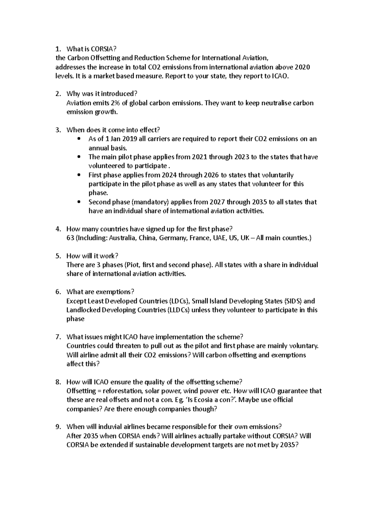 What is Corsia - What is CORSIA? the Carbon Offsetting and Reduction ...