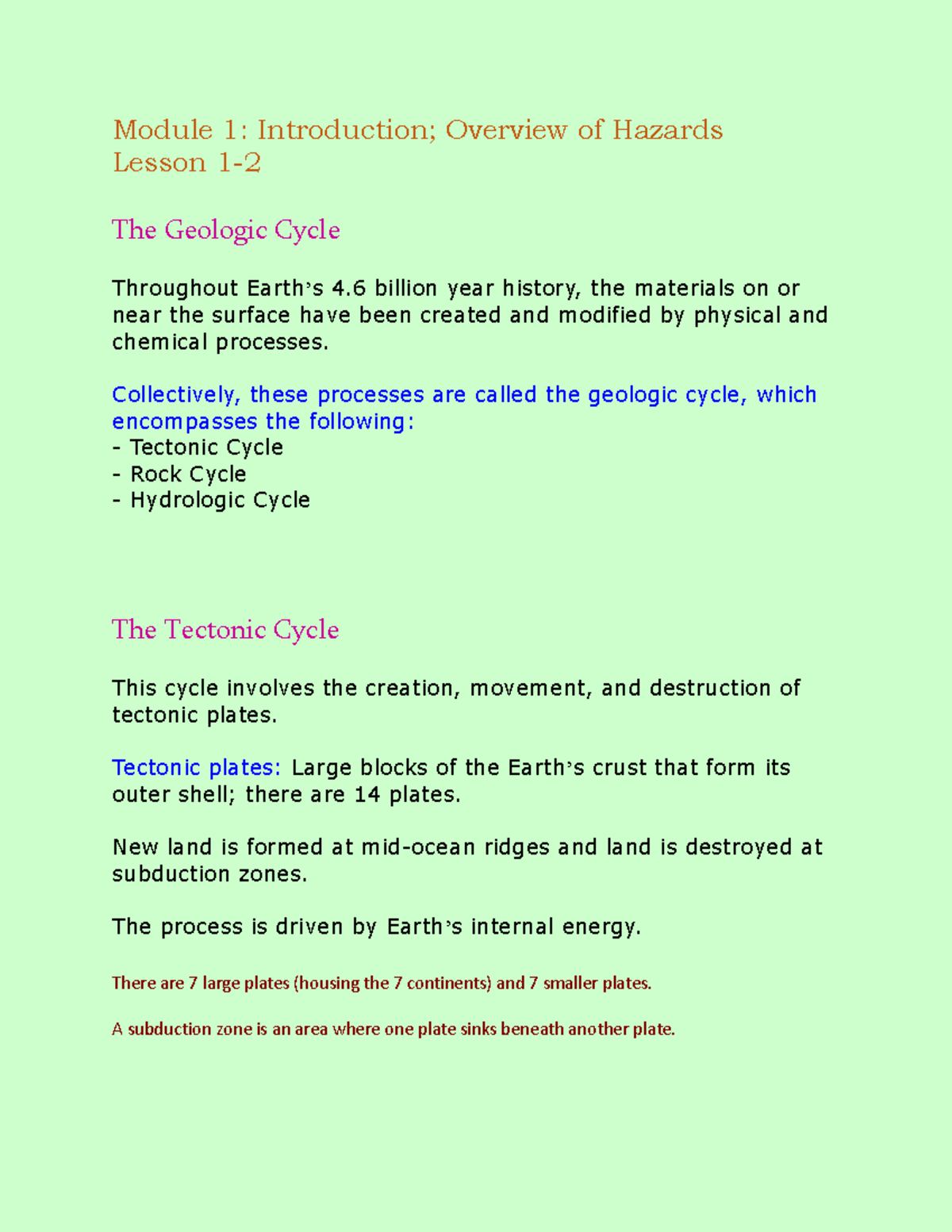 Lesson 1-2 - Lecture Notes - Module 1: Introduction; Overview of ...