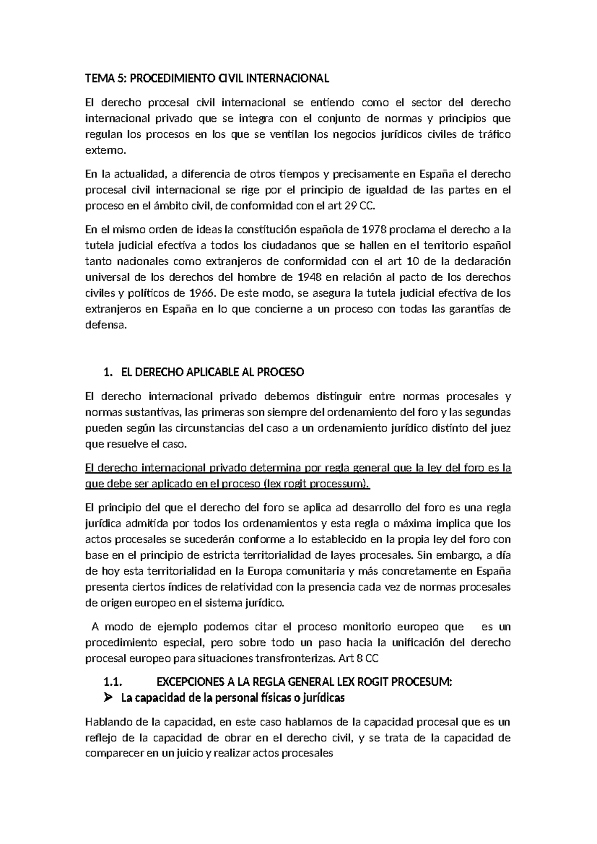 Bloque II - derecho internacional privado basado en legilacion española ...