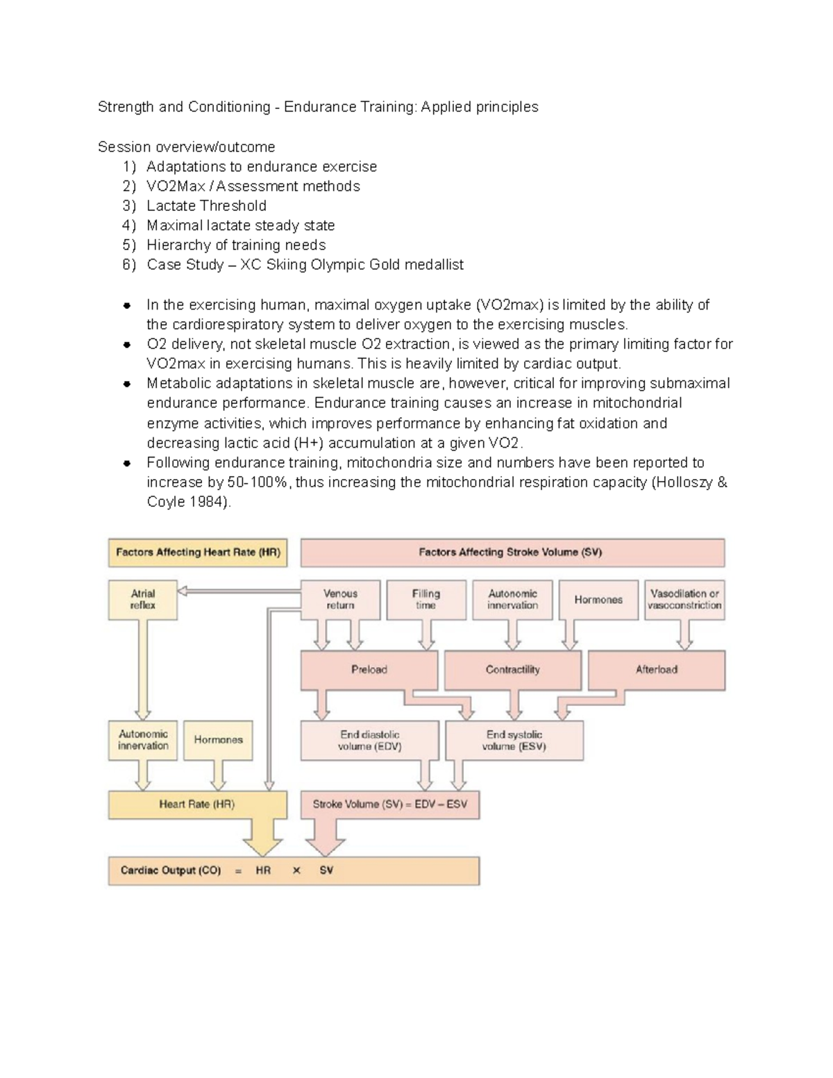 S&C Endurance Training Applied principles - Strength and Conditioning ...