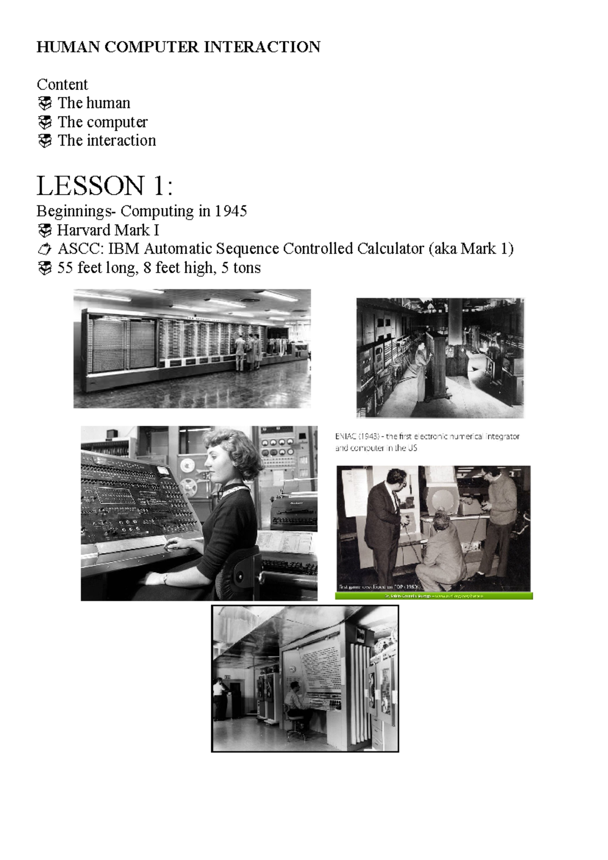 Human Computer Interaction - HUMAN COMPUTER INTERACTION Content The ...