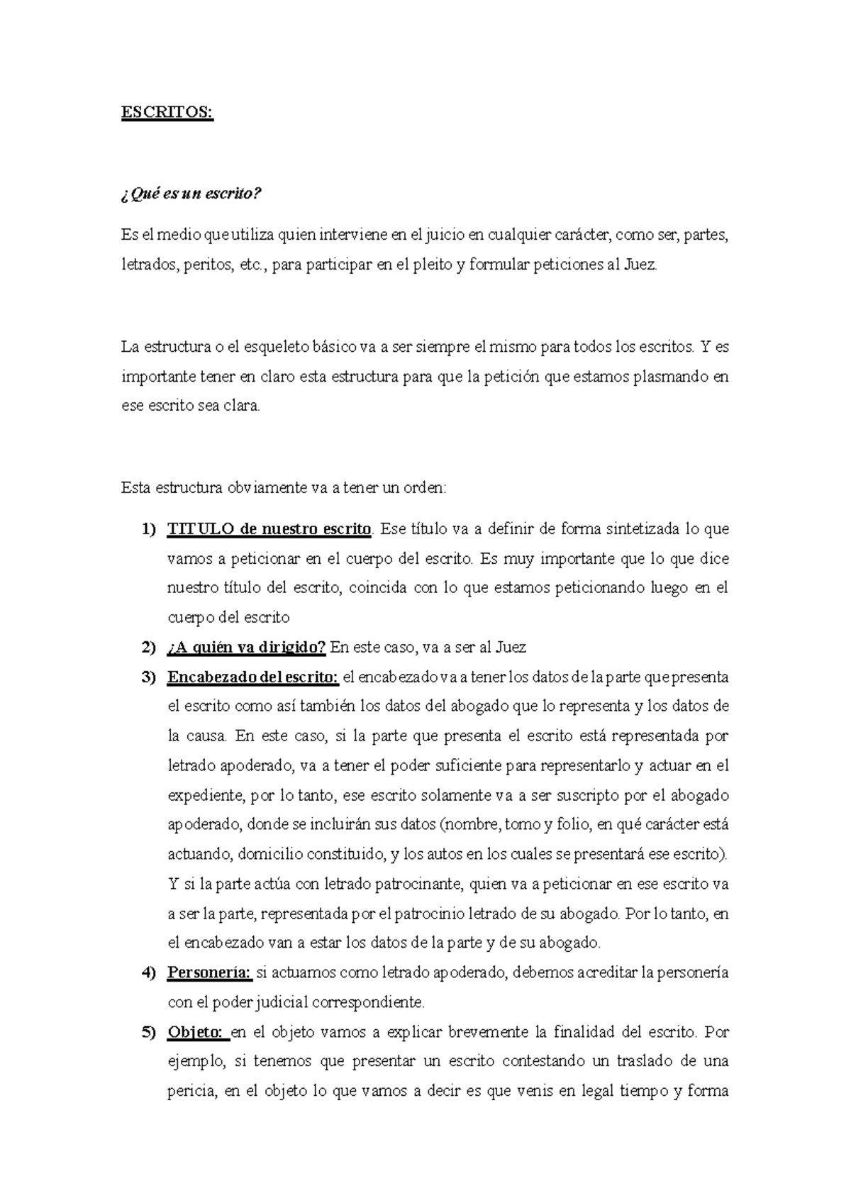 Como hacer un escrito - ESCRITOS: ¿Qué es un escrito? Es el medio que ...