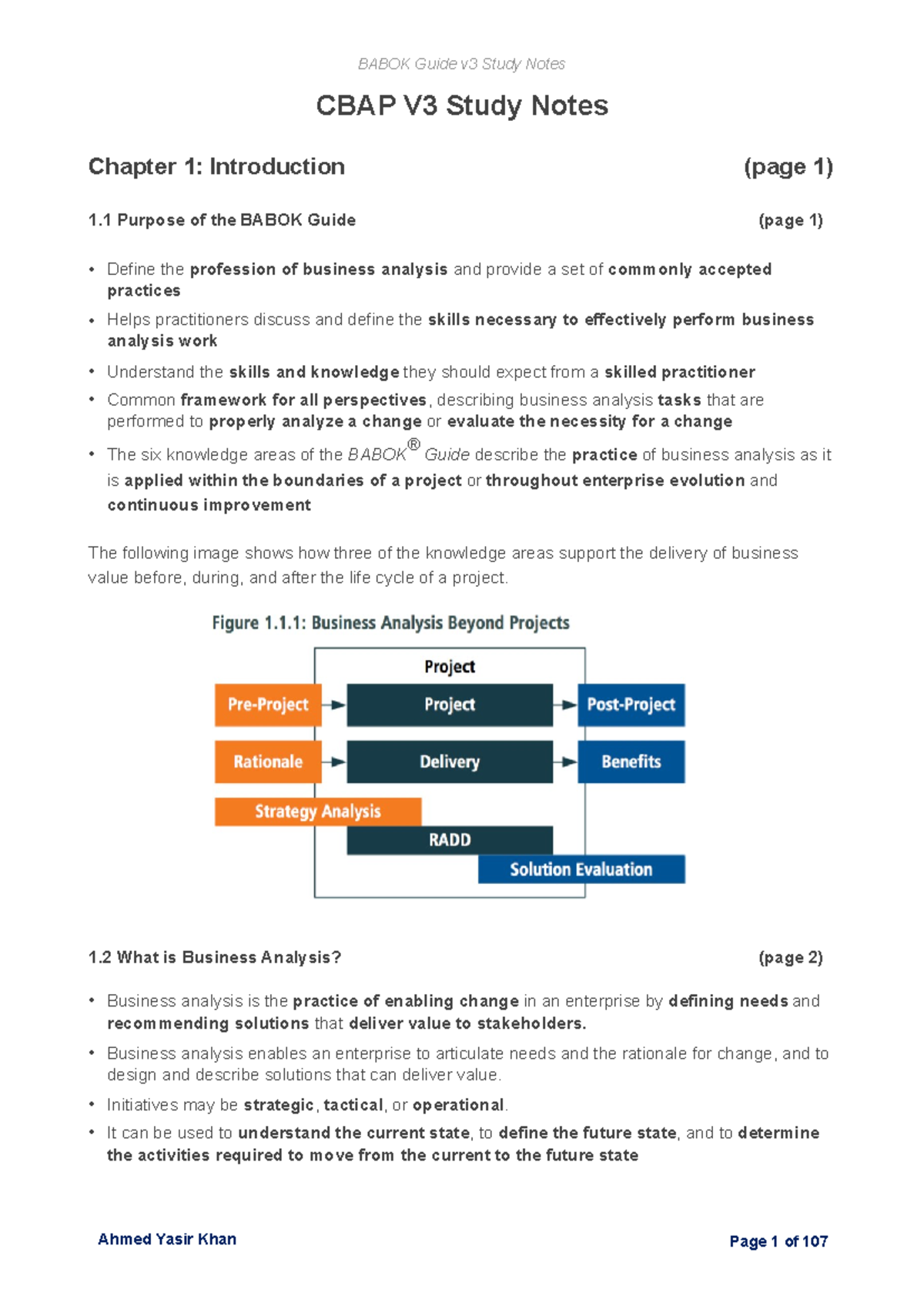 CBAP - Summary A Guide to the Business Analysis Body of Knowledger ...