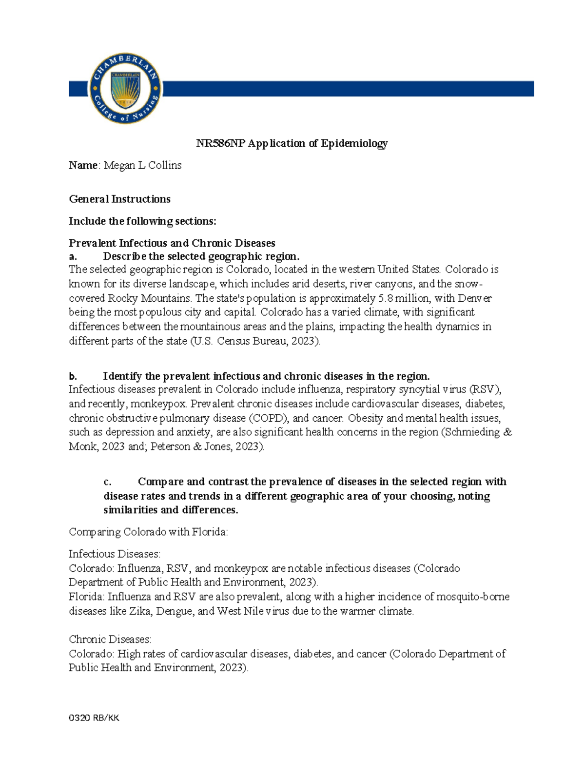 NR586NP - Week 4 - Application of Epidemiology Worksheet - NR586NP ...
