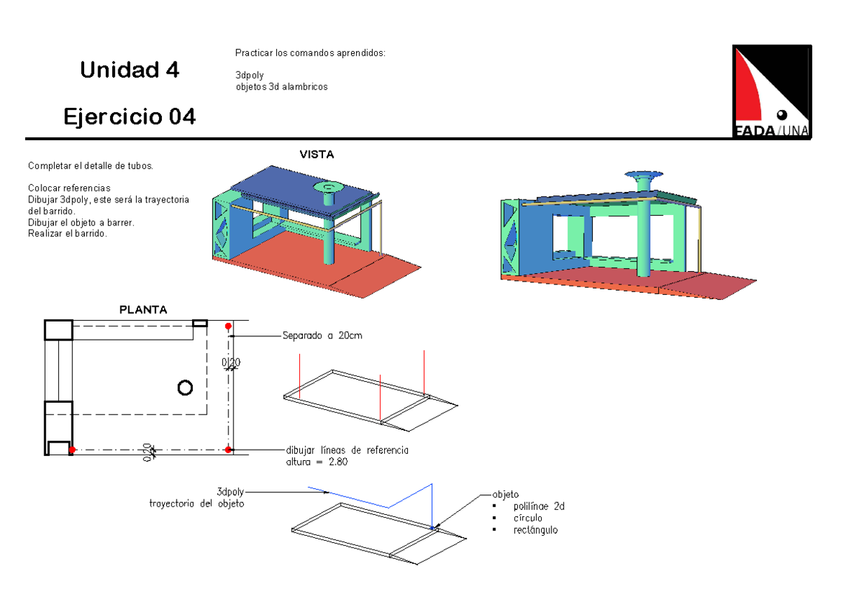 Ejercicio 3d 04 - Sistemas Constructivos 2 - Ejercicio 04 Unidad 4 Practicar los comandos - Studocu