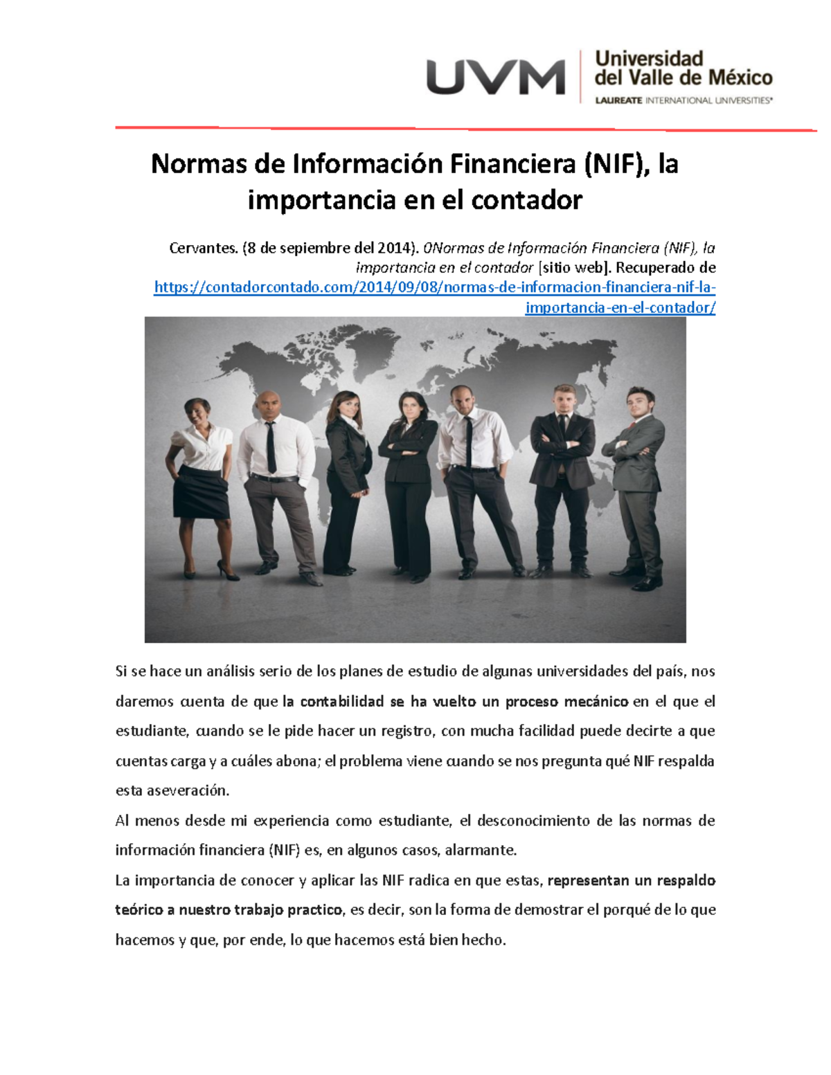 NIF La importancia en el contador - Normas de Información Financiera ...
