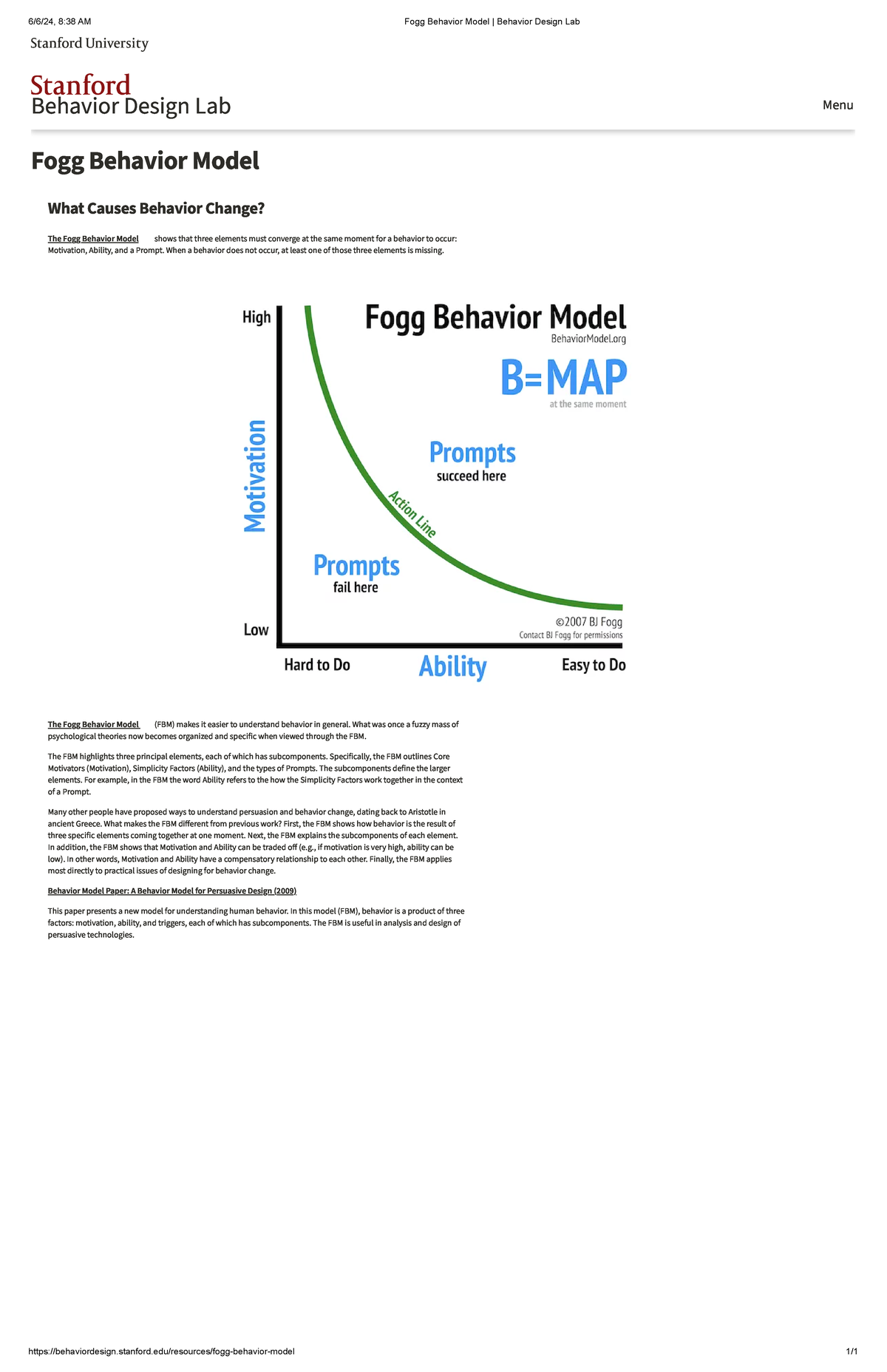 Fogg Behavior Model Behavior Design Lab - Fogg Behavior Model What ...