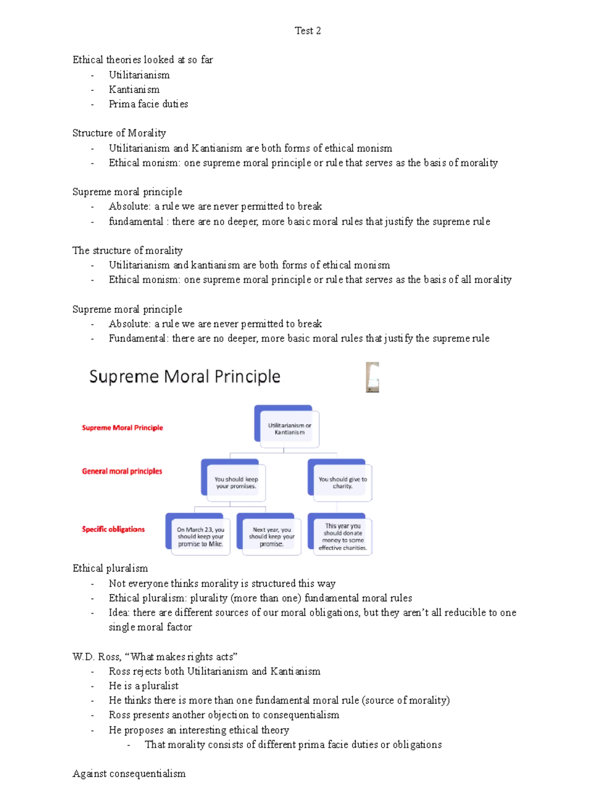 Phil 101 Exam - Exam notes philosophy - Test 2 Ethical theories looked ...