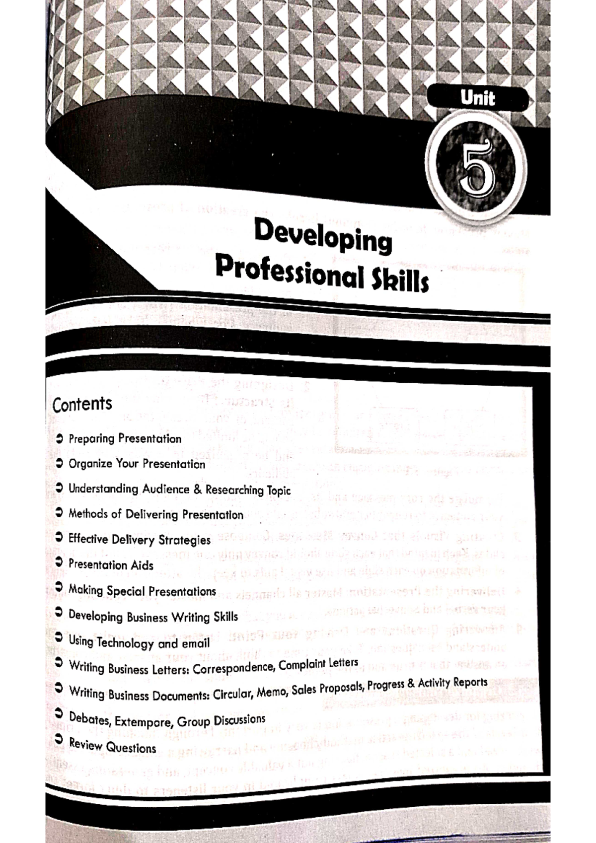 Unit-5 Developing Professional Skills - Professional and Business ...