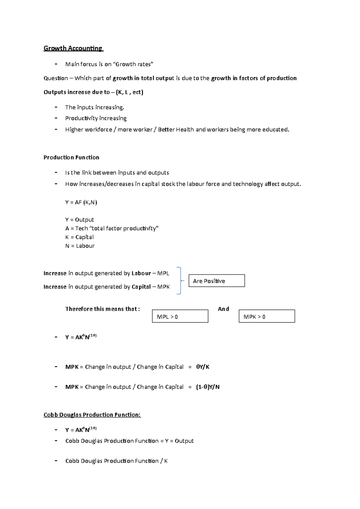 Economic Growth Accounting - Growth Accounting - Main forcus is on ...
