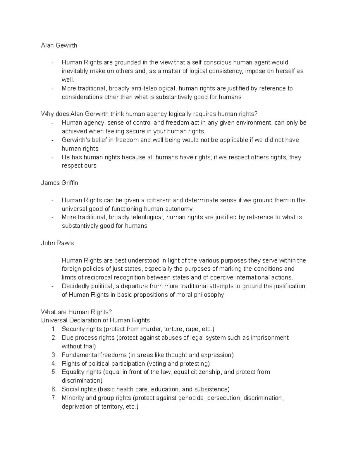 Reidy & Nickel - notes on a reading assignment - Alan Gewirth Human ...