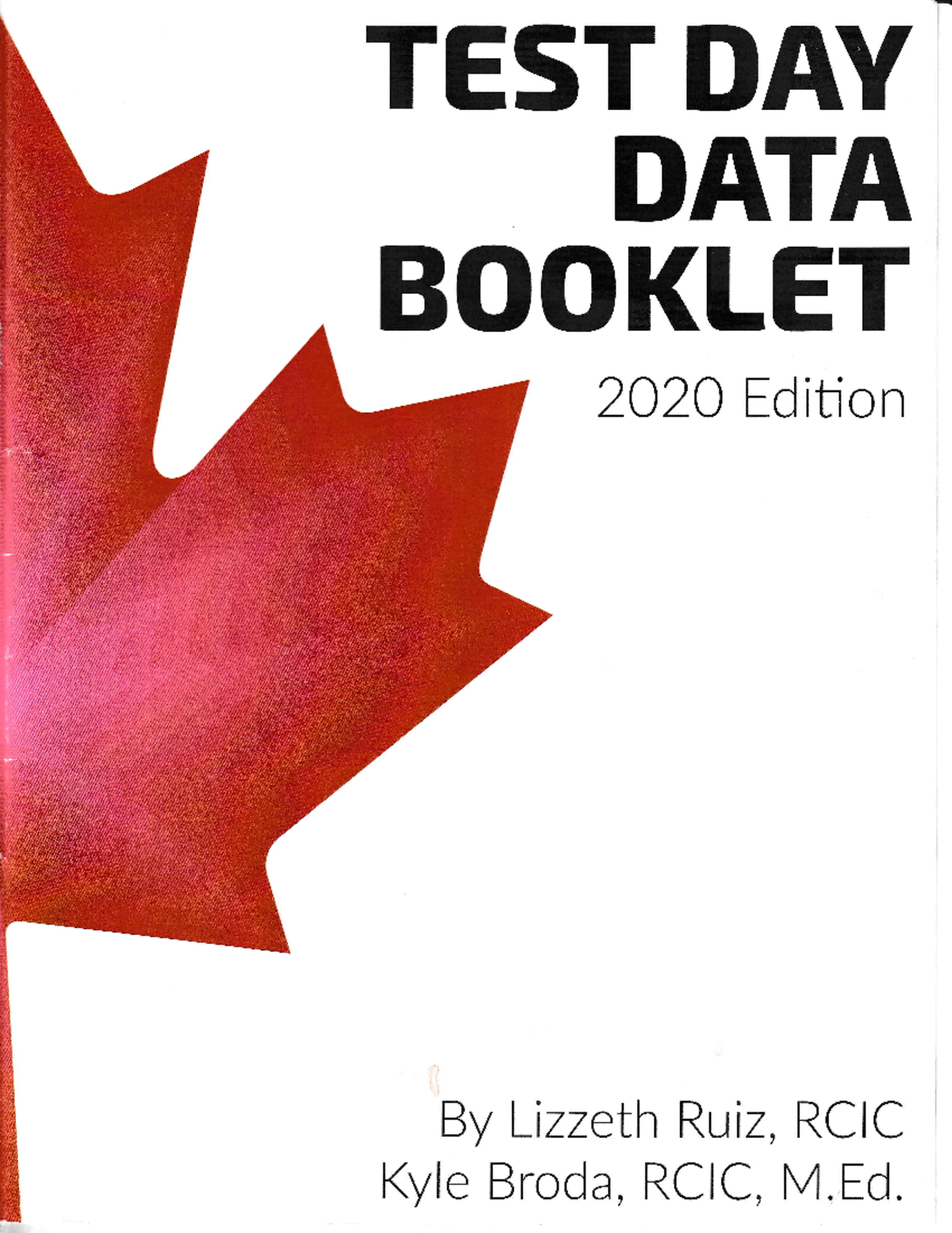 Iccrc Knowledge Book for RCIC aspirants - TEST DAY DATA BOOKLET 2O2O ...