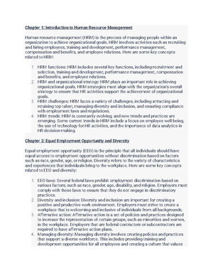 Chapter 1 - Challenges, Emerging Issues and Roles - What Is HRM? The most vital type of capital ...
