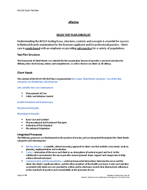 Clinical packet 5 - Clinical Clinical Focus Sheet for all Clinical ...
