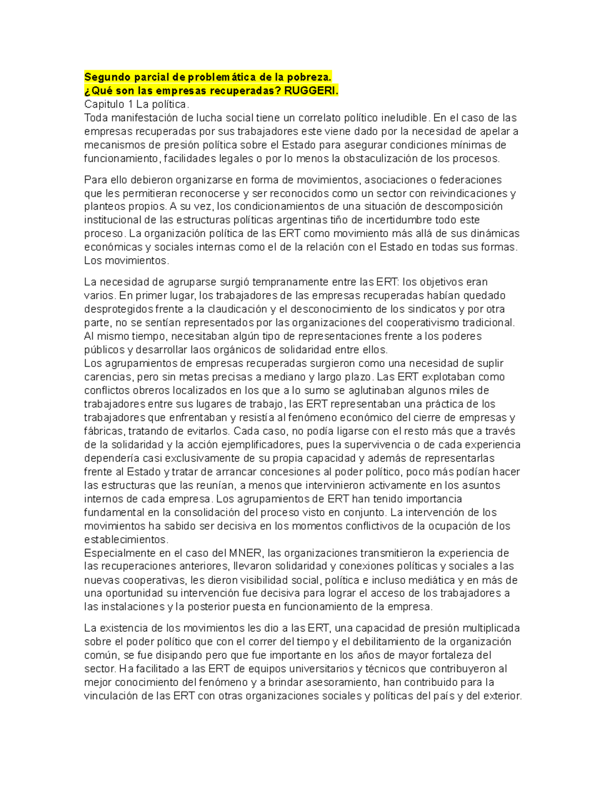 Resumen final Prob Pobreza - Segundo parcial de problemática de la pobreza. ¿Qué son las ...