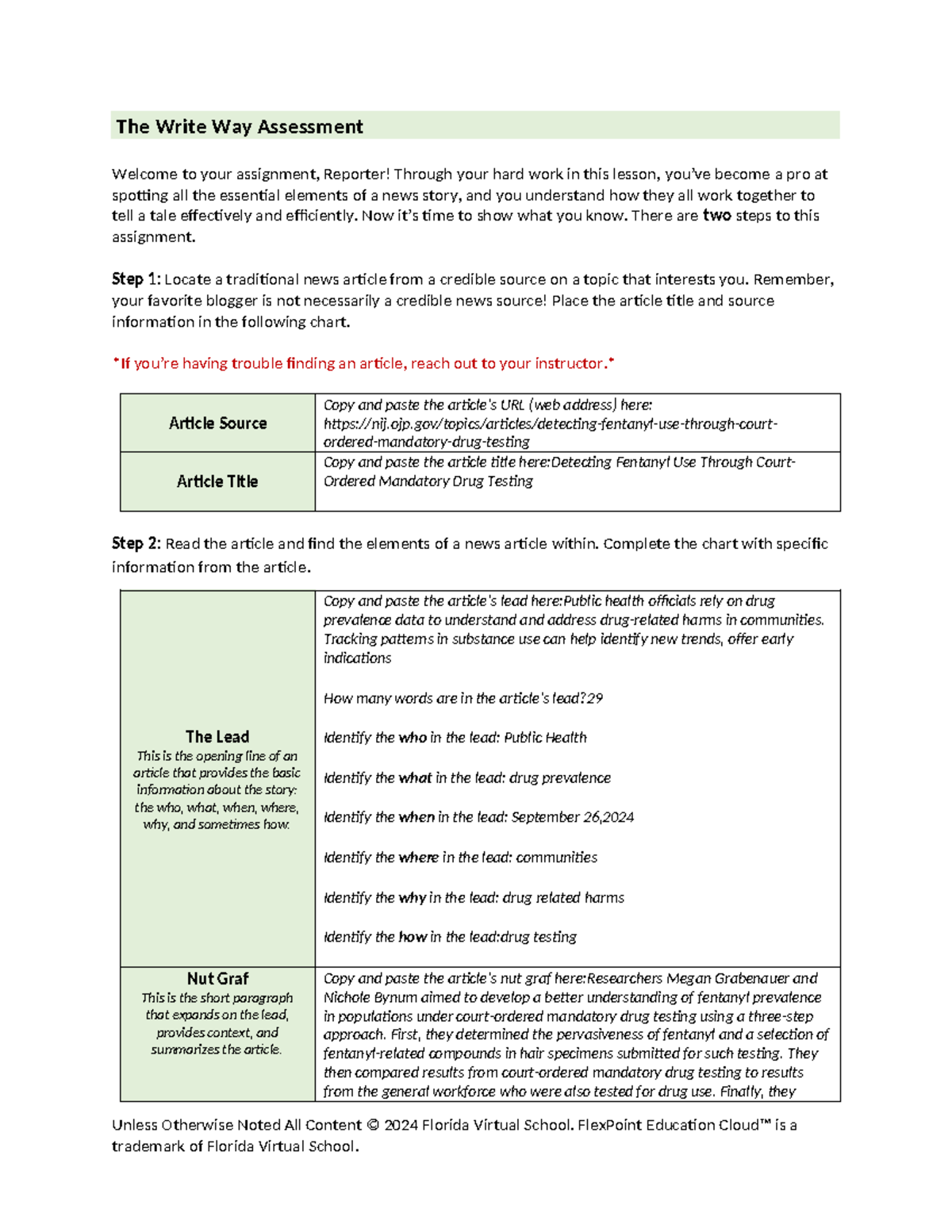 The write way assessment - The Write Way Assessment Welcome to your ...
