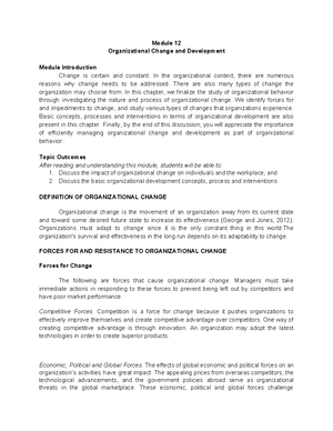 Human Behavior IN Organization Module 10 PT2 - Pondy’s Model of ...