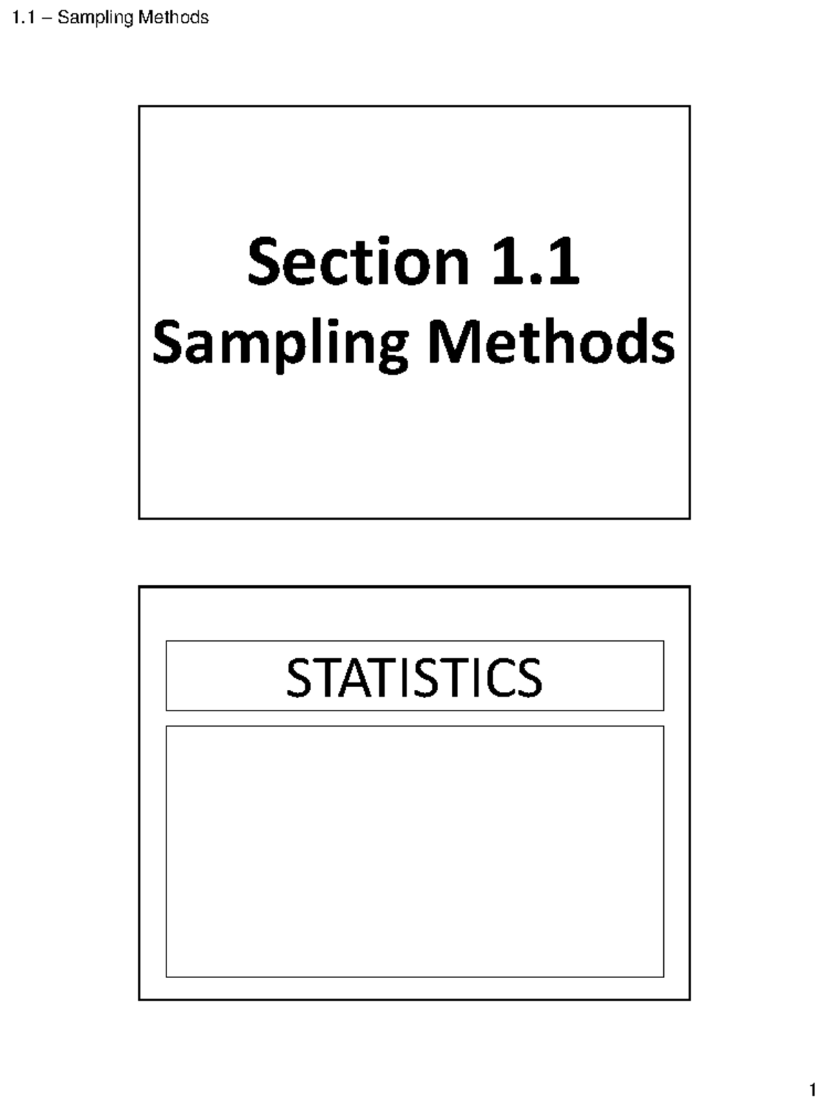 1.1 - Sampling Methods (No Solutions) - Section 1. Sampling Methods ...