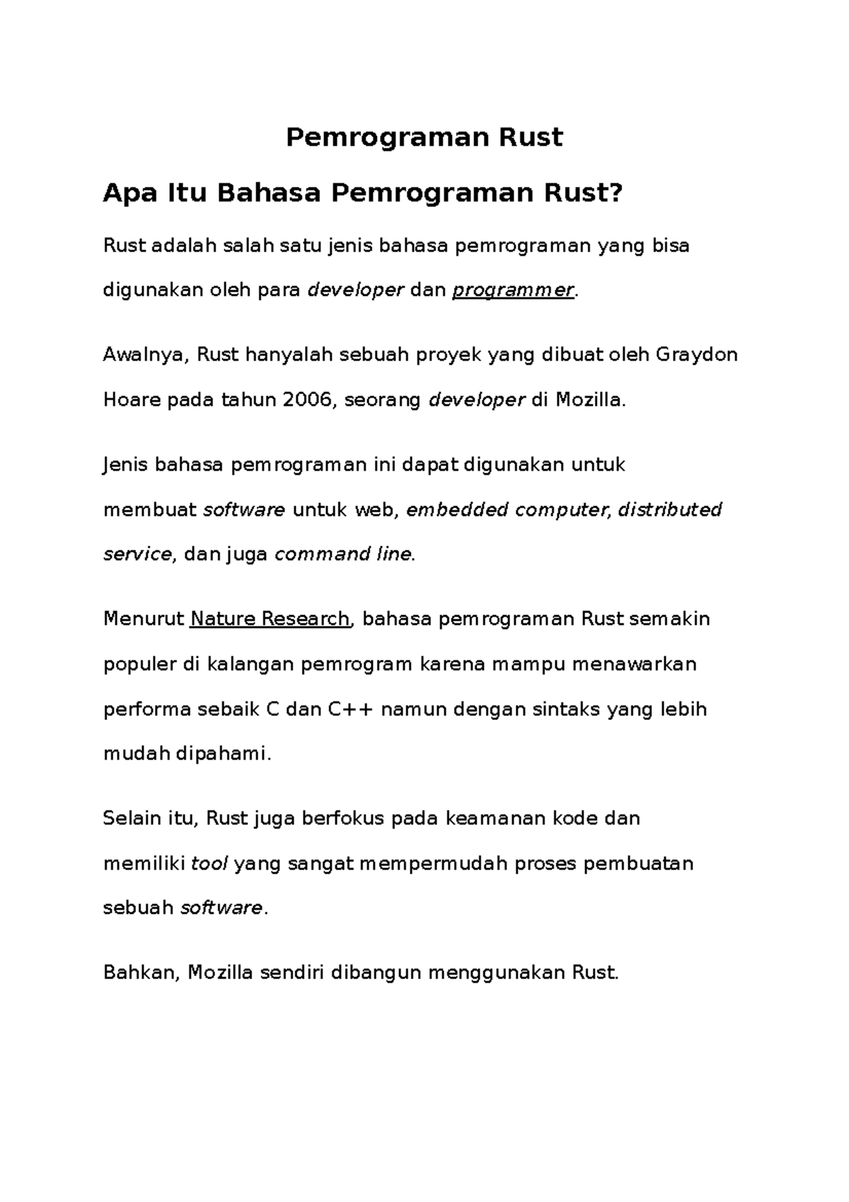 Pemrograman Rust - Pemrograman Rust Apa Itu Bahasa Pemrograman Rust ...