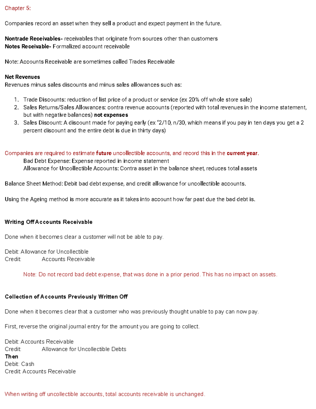 Chapters 5-6, inventory methods and cost of goods sold - Chapter 5 ...