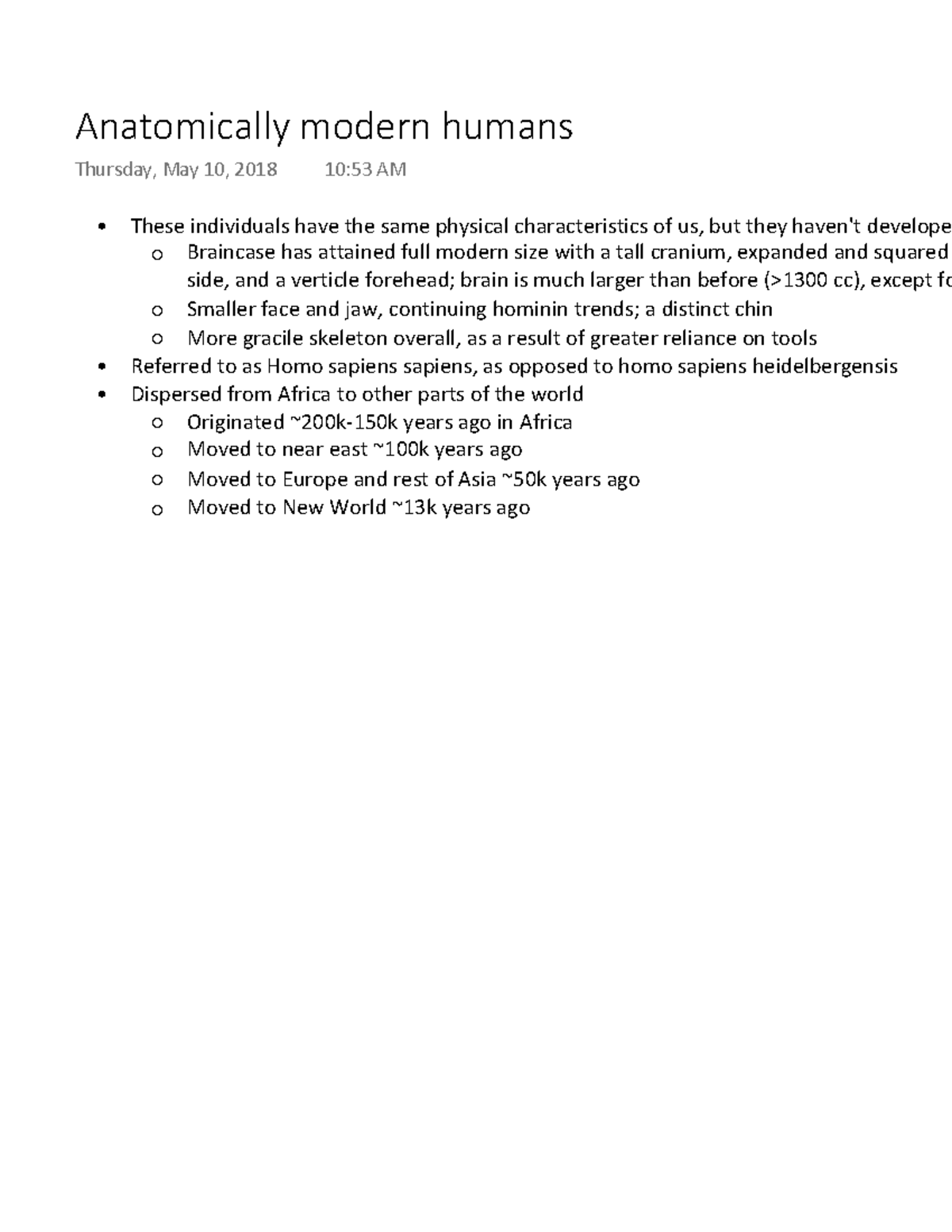 Anatomically modern humans - Warning: TT: undefined function: 32 These ...