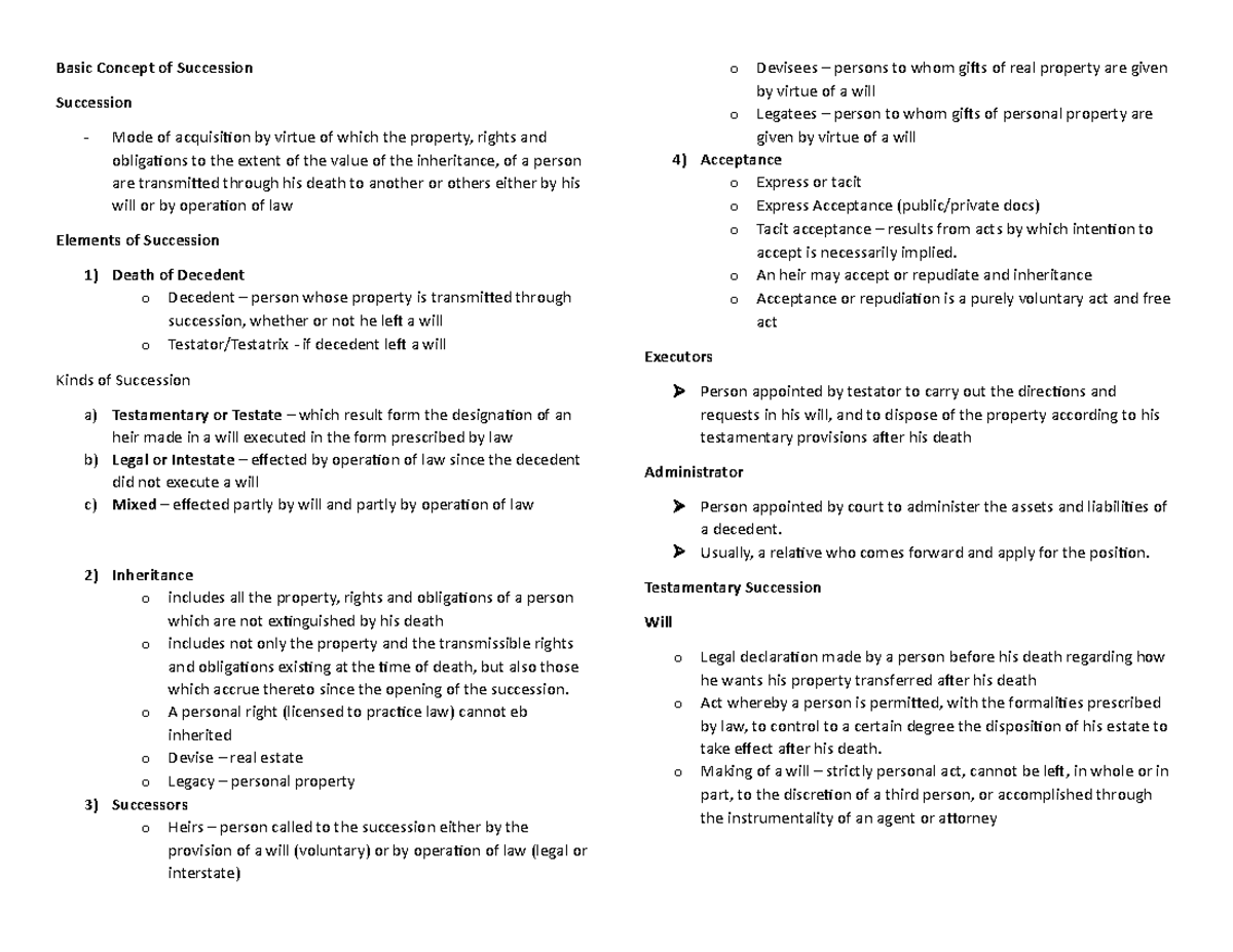 Basic Concept of Succession - Basic Concept of Succession Succession ...