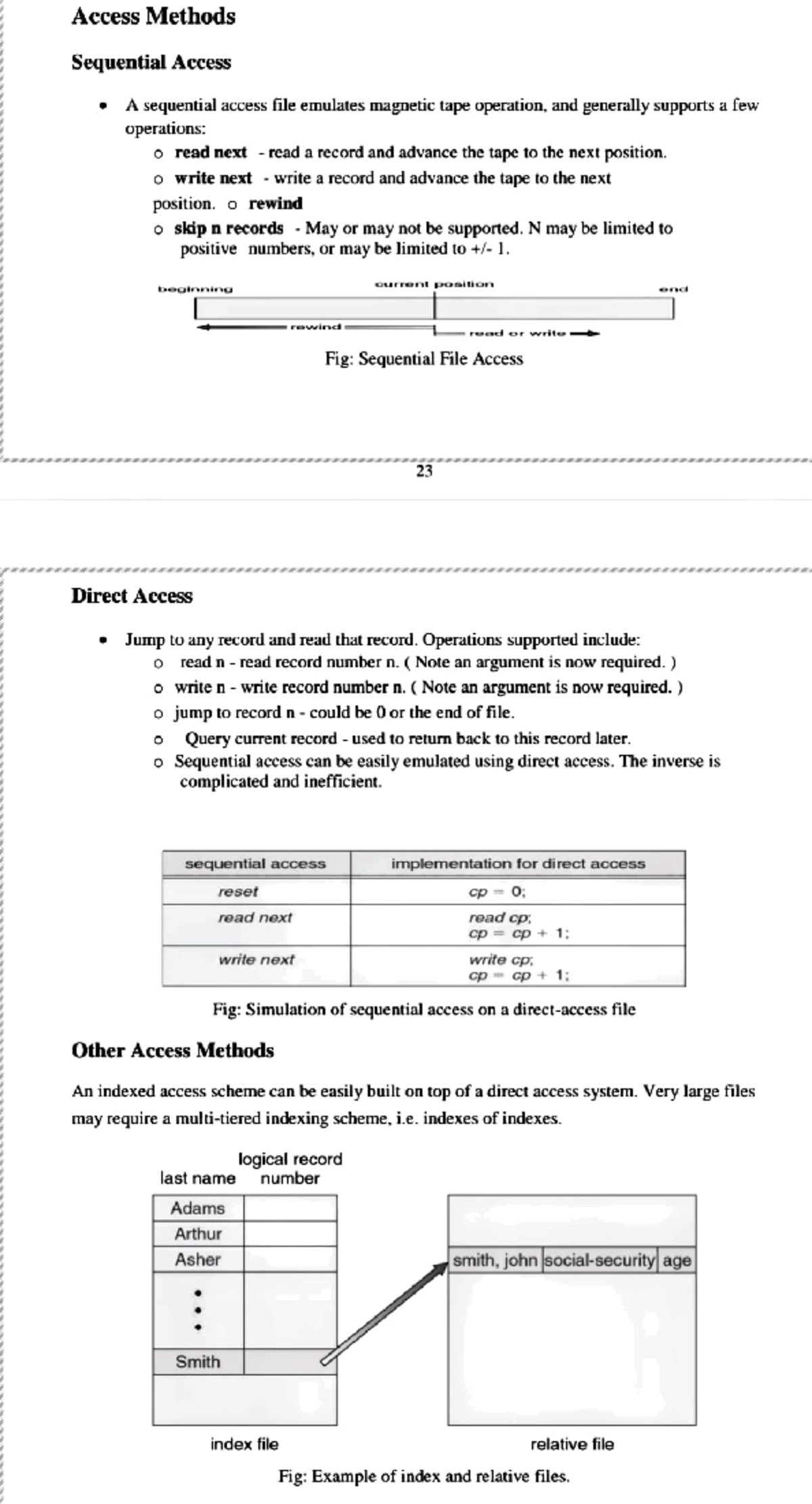 OS 3rd internal - Access Methods Sequential Access ####### A ...