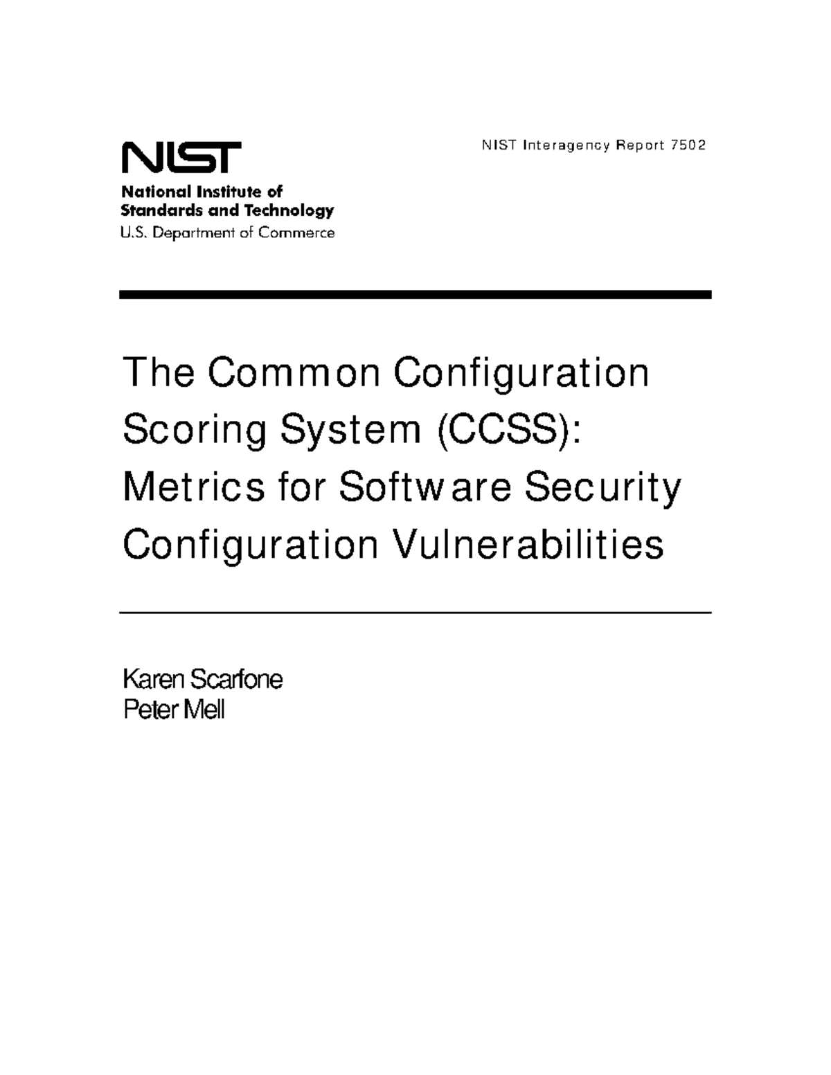 Nistir 7502 SE unit 8 textbook 2 - NIST Interagency Report 7502 The ...