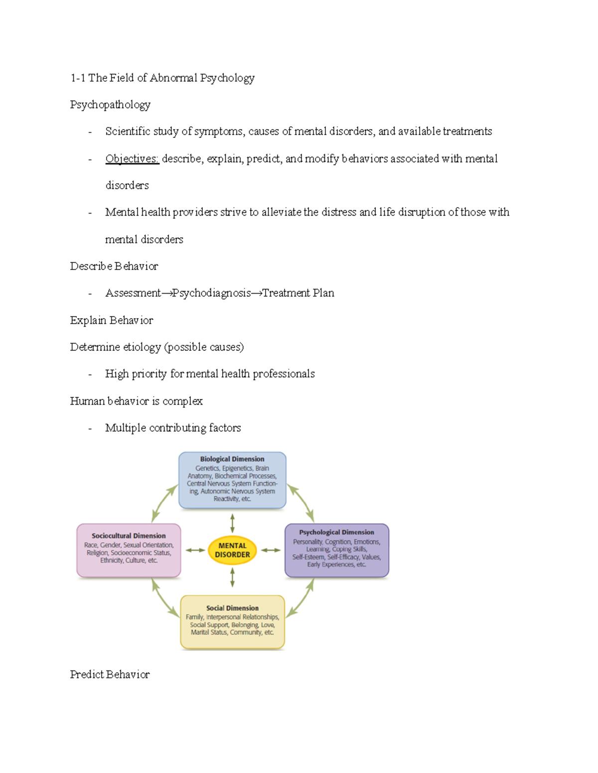 Abnormal Psychology Unit 1 - 1-1 The Field of Abnormal Psychology ...