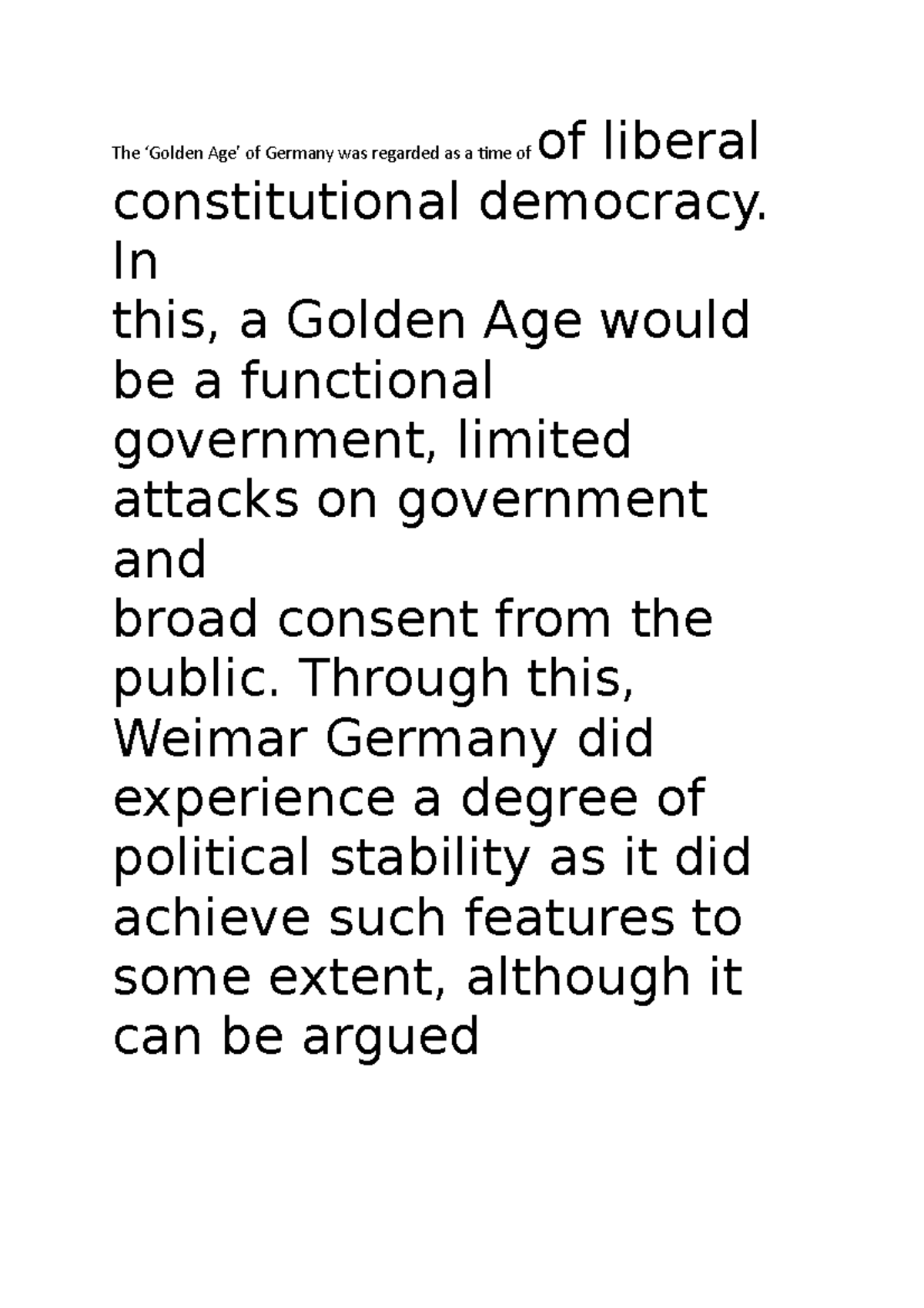 V2 WR essay golden age 1924-28- politics - The ‘Golden Age’ of Germany ...