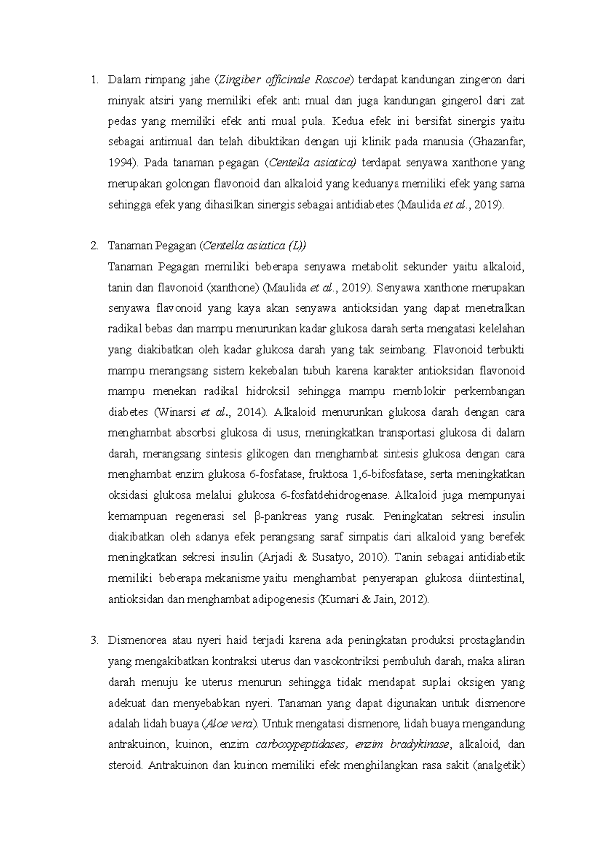 Fitoterapi - Dalam rimpang jahe (Zingiber officinale Roscoe) terdapat ...