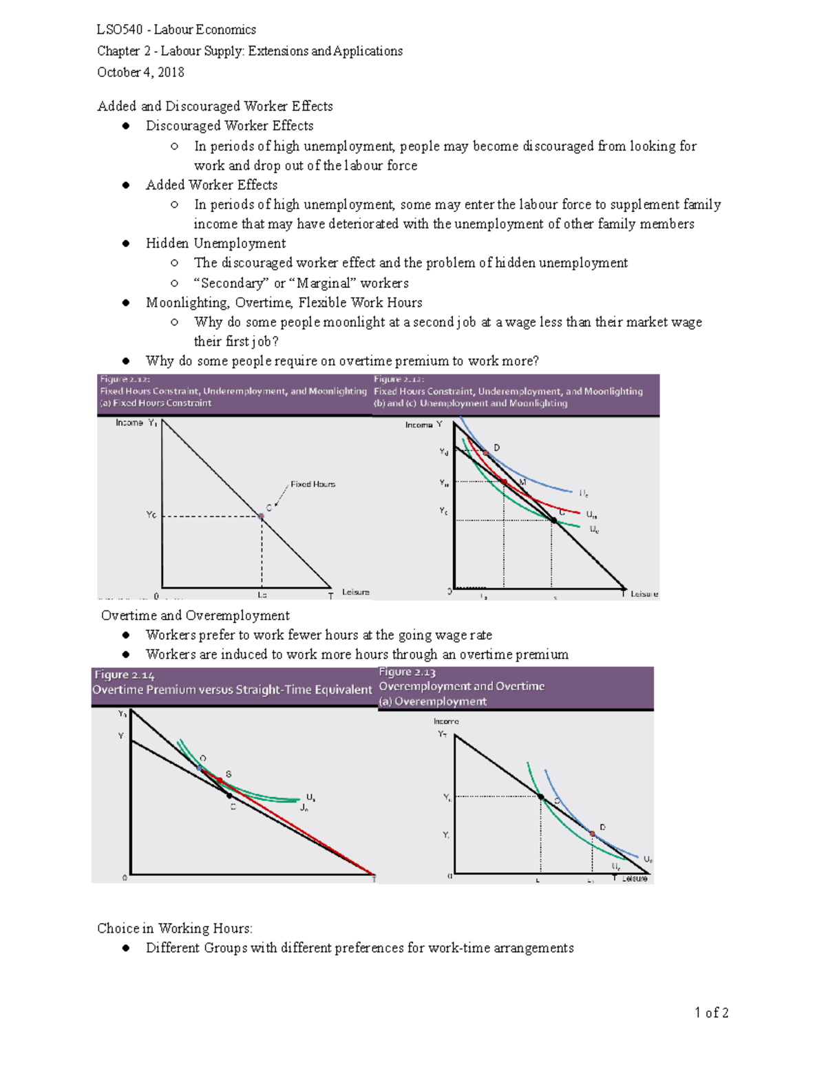 Chapter 2.2 - Labour Supply Extensions and Applications - LSO540 ...