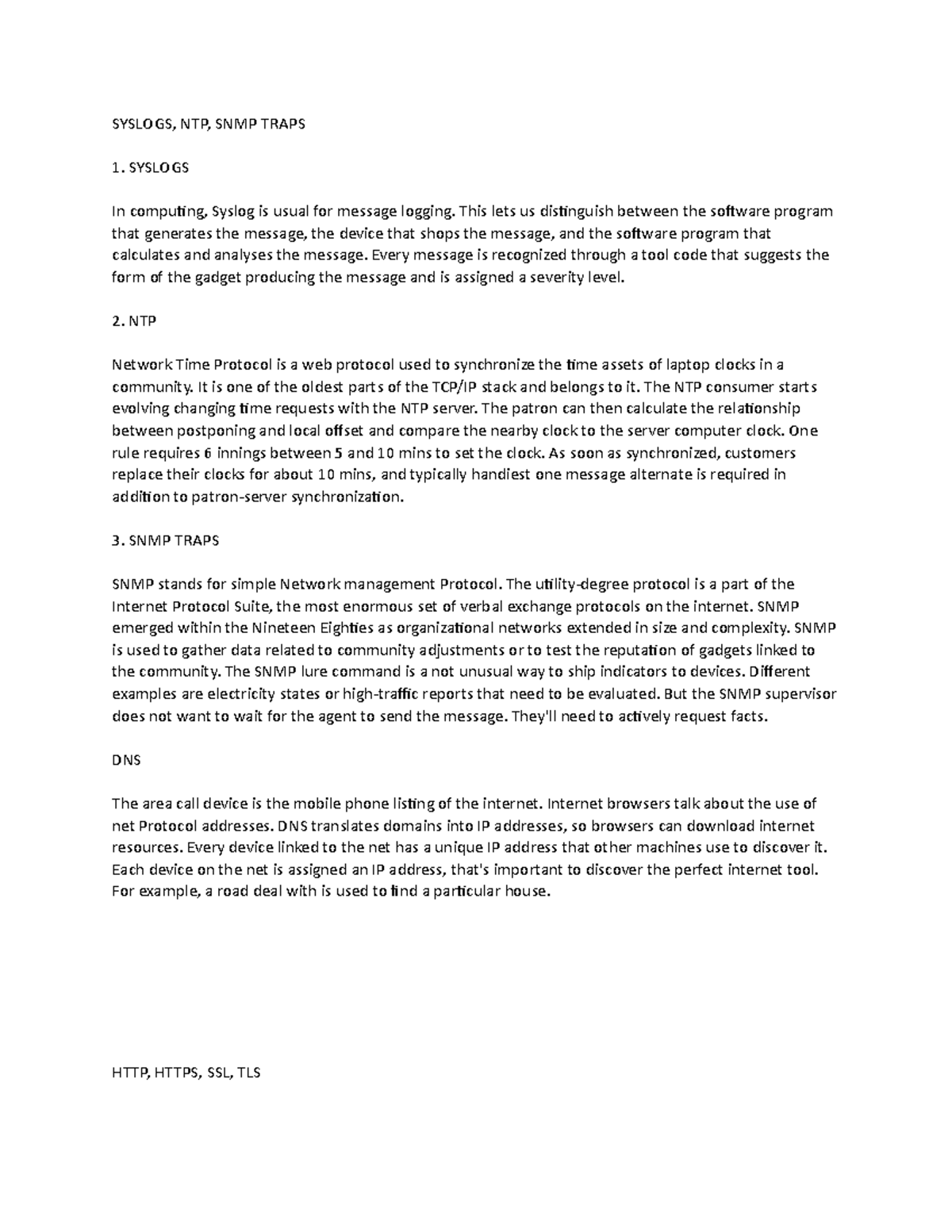 Common Protocols Used In Cyber Security Syslogs Ntp Snmp Traps 1 Syslogs In Computing