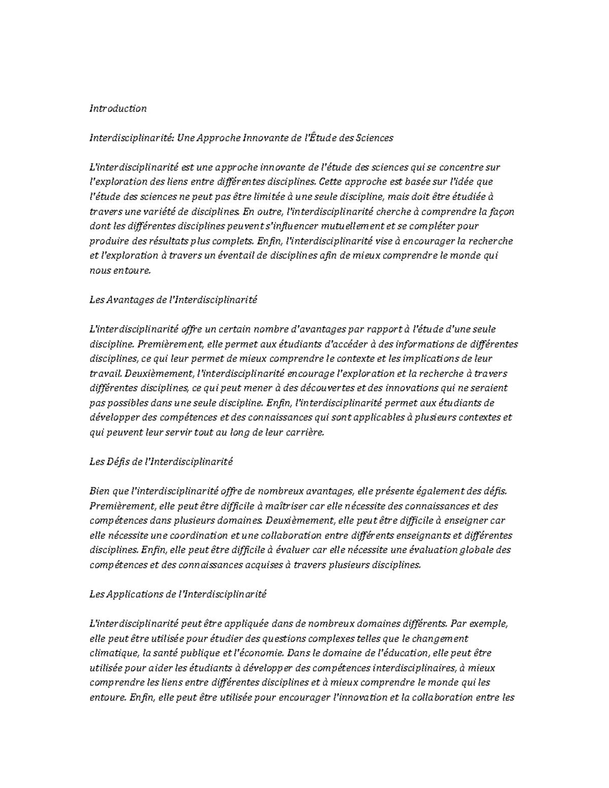 Interdisciplinary Studies Study Notes - Introduction ...