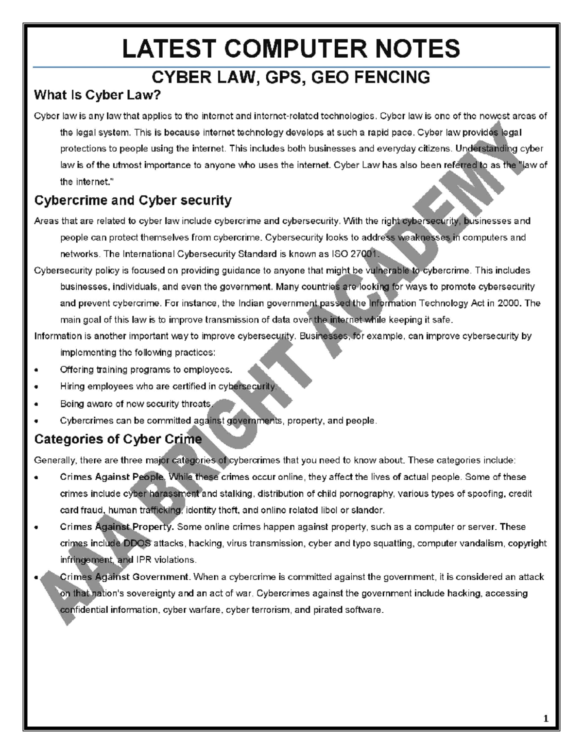 2725096 Computer Cyber LAW AND Mobile - Technical writing and ...