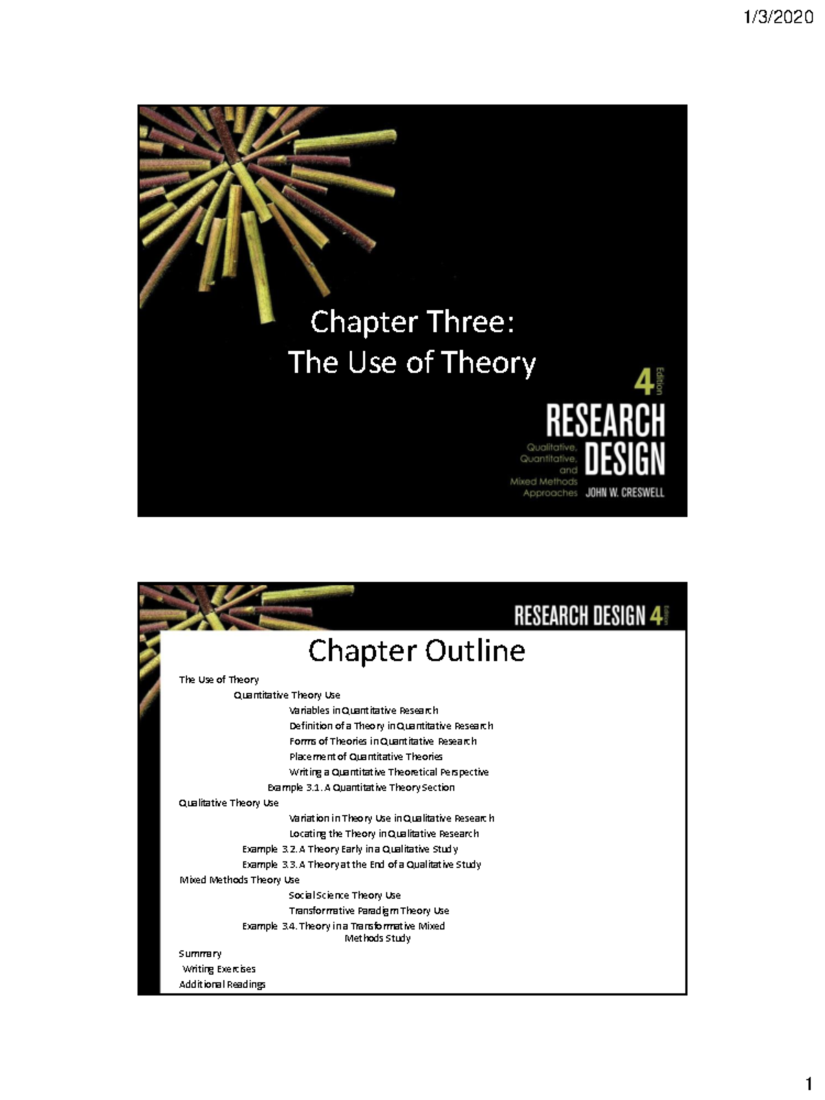 Lecture 3 - Chapter Three: The Use of Theory Chapter Outline The Use of ...