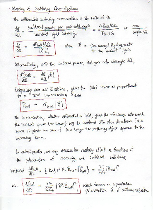 Lecture notes, lectures 1 - 4 - Optical theorem explained - Thon the ...