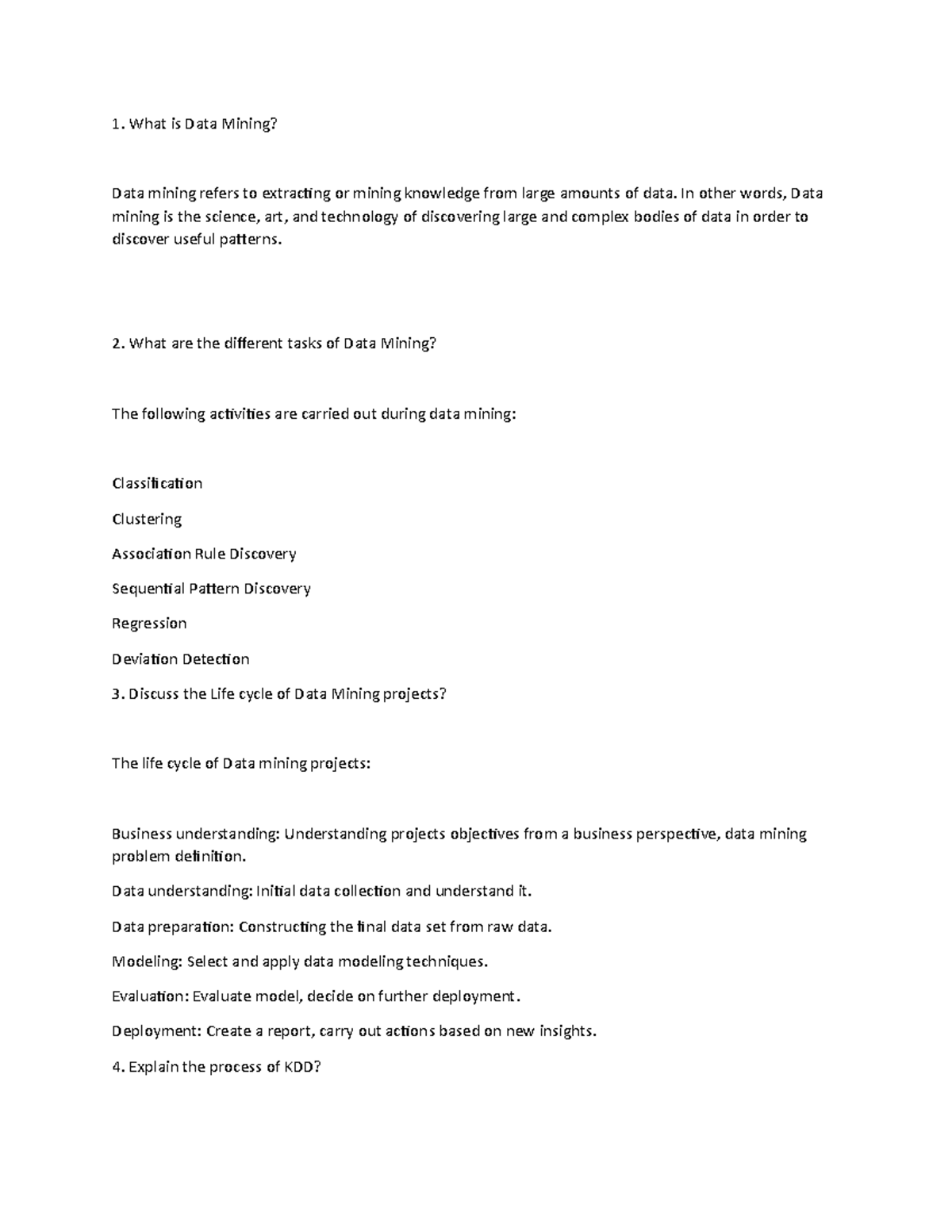 Exams mining - What is Data Mining? Data mining refers to extracting or ...