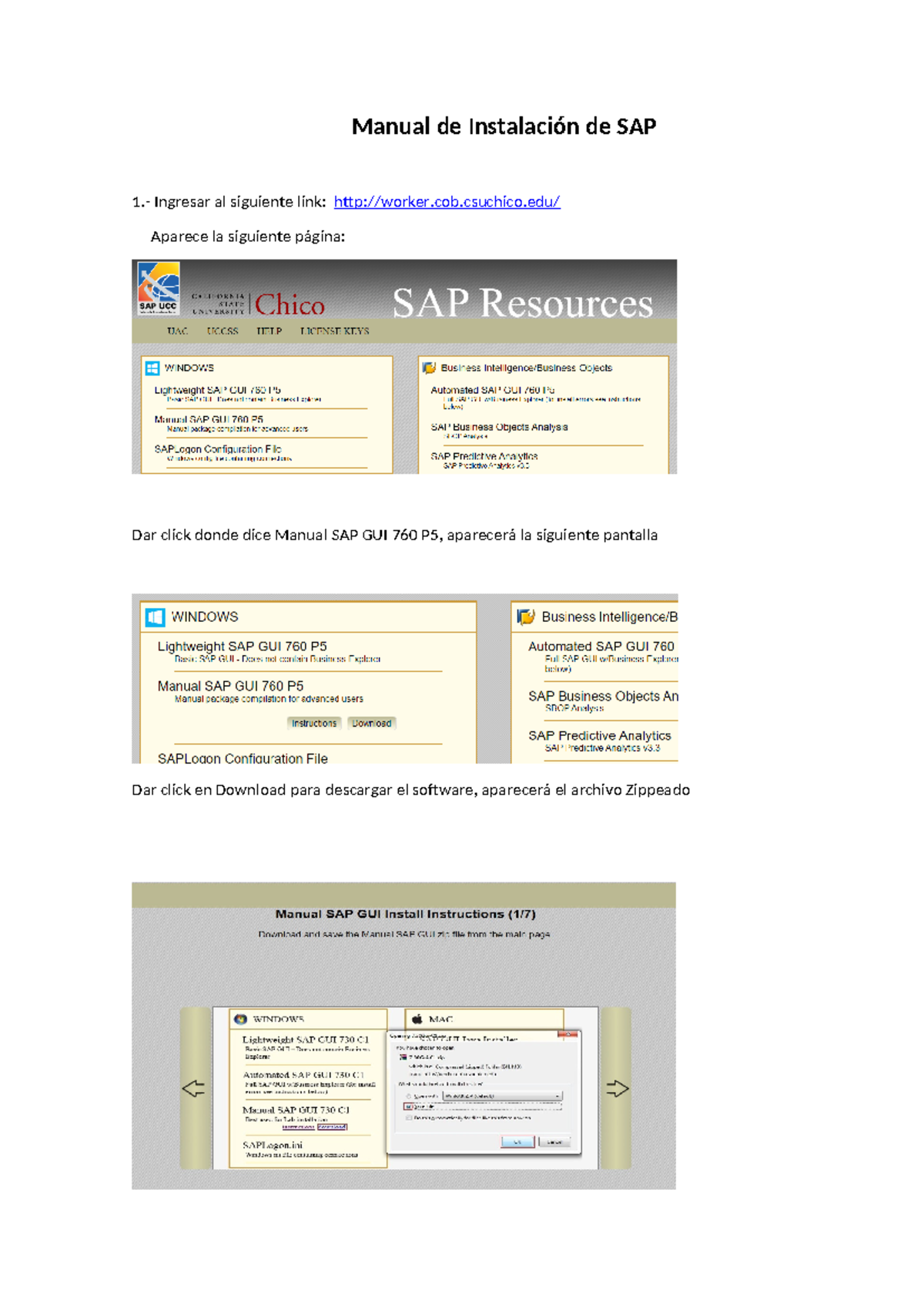 Manual de Instalacion de SAP GUI 760 P5 - Business intelligence ...