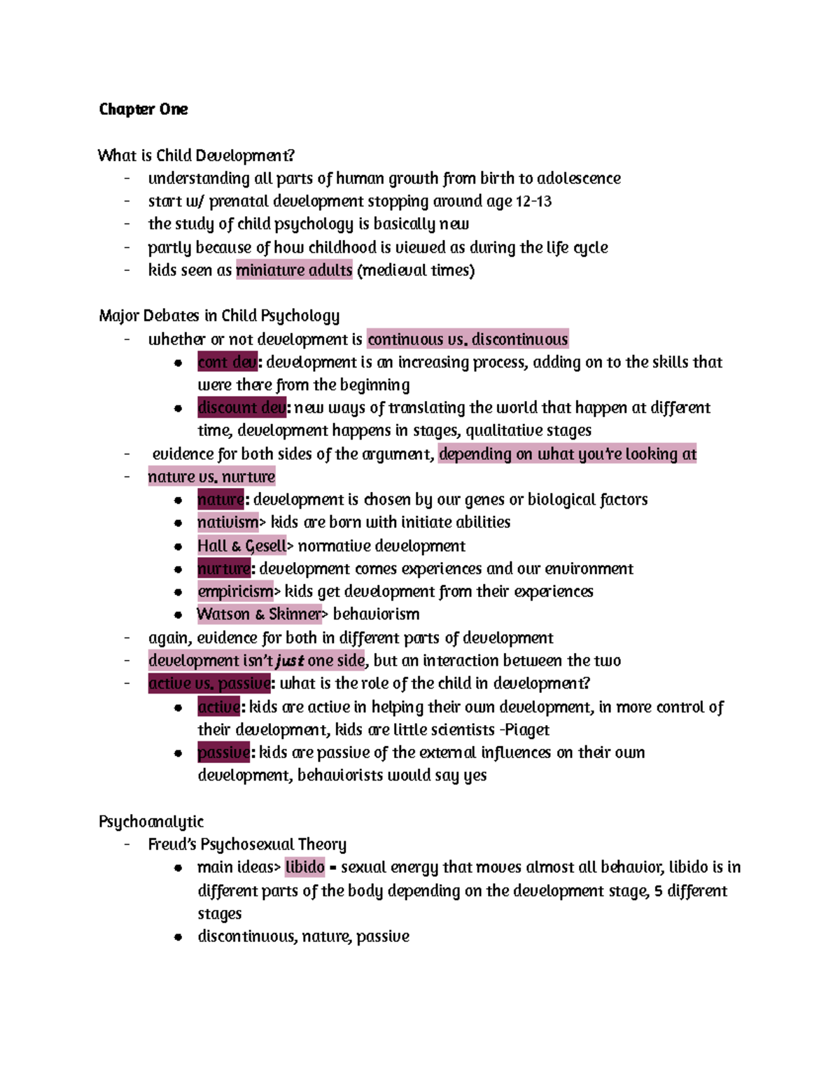 chapter 1 child development - EDU H250 - Harvard - Studocu