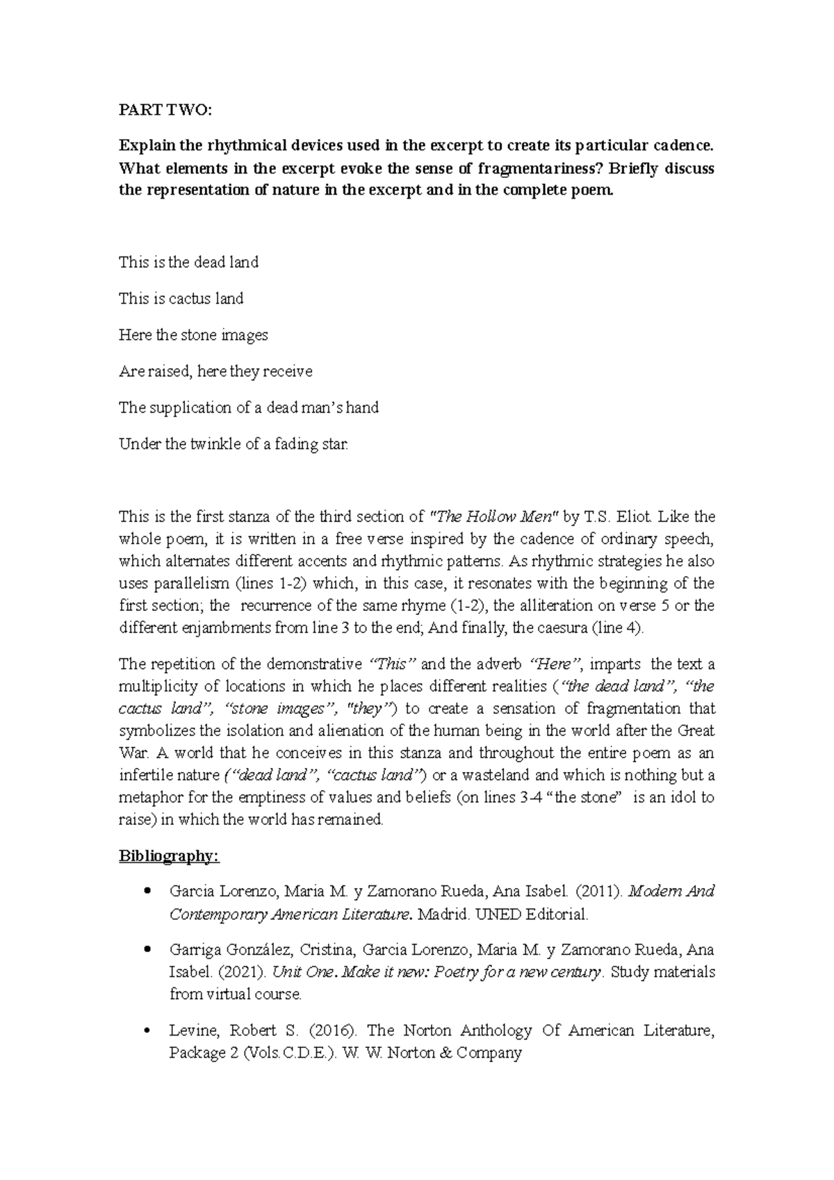 PART TWO - Segunda parte de la PEC de literatura norteamericana II ...