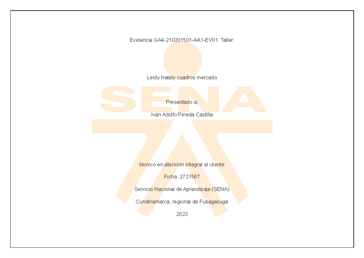 Taller de derechos fundamentales - Evidencia GA4- 210201501 - AA1-EV01 ...