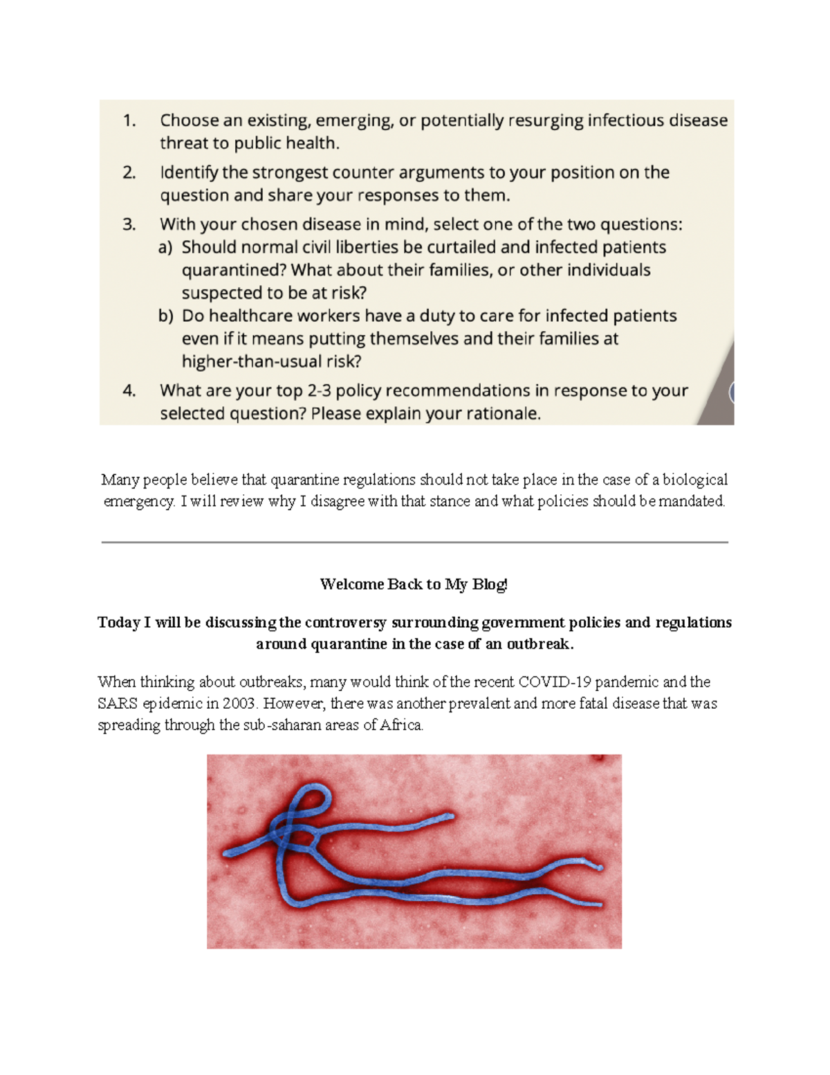 IDIS 173 Blog - Module 6 - blog - Many people believe that quarantine ...