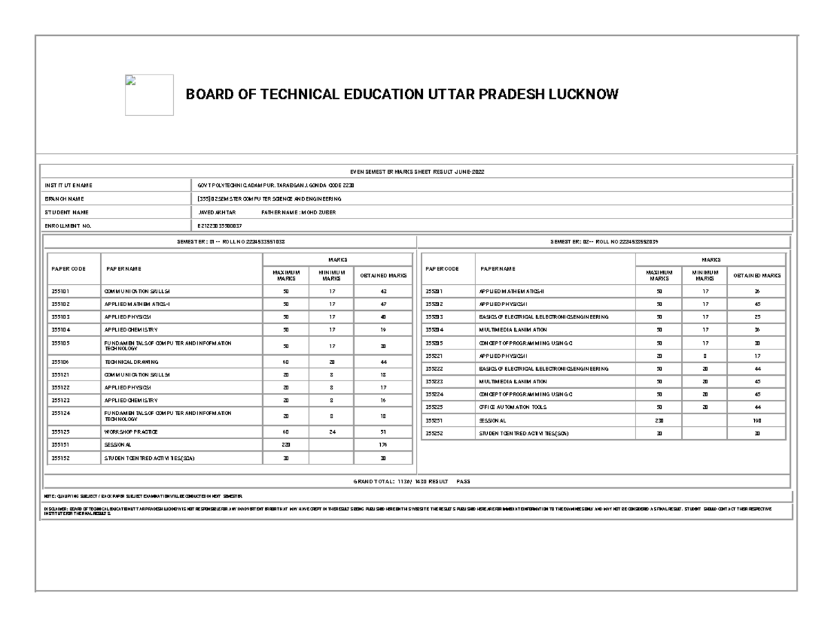 Programming and Data Structure in Hindi - BOARD OF TECHNICAL EDUCATION UTTAR PRADESH LUCKNOW ...