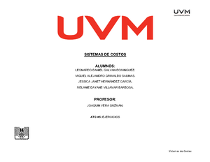 A#5 DFMT - Actividad 5 ejercicios de sistemas de costos Resuelto ...