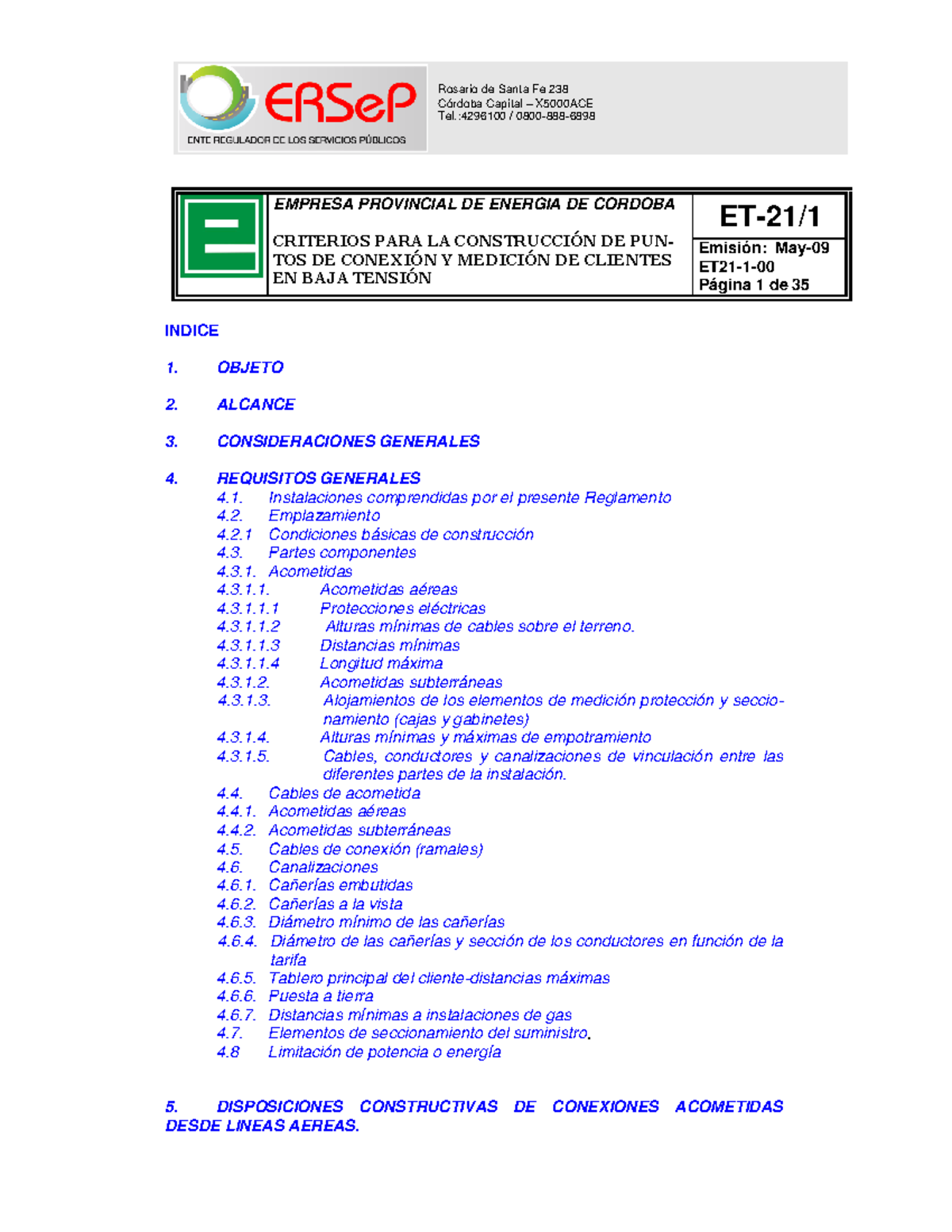 Et21 - Normas Electricas - ET-21/ EMPRESA PROVINCIAL DE ENERGIA DE ...