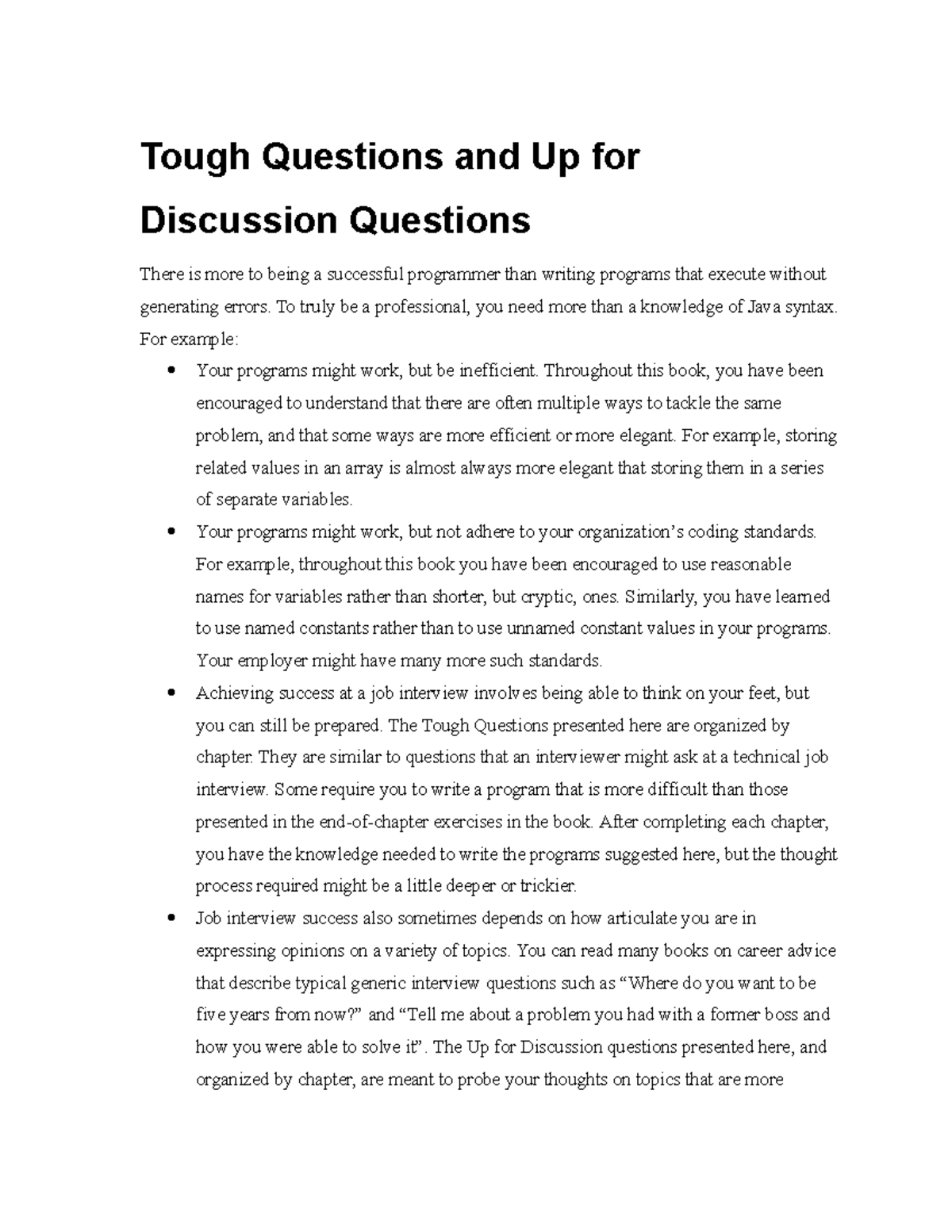 Joyce Farrell's Java Programming 9e: Ch.1-15 Tough Questions Solutions ...