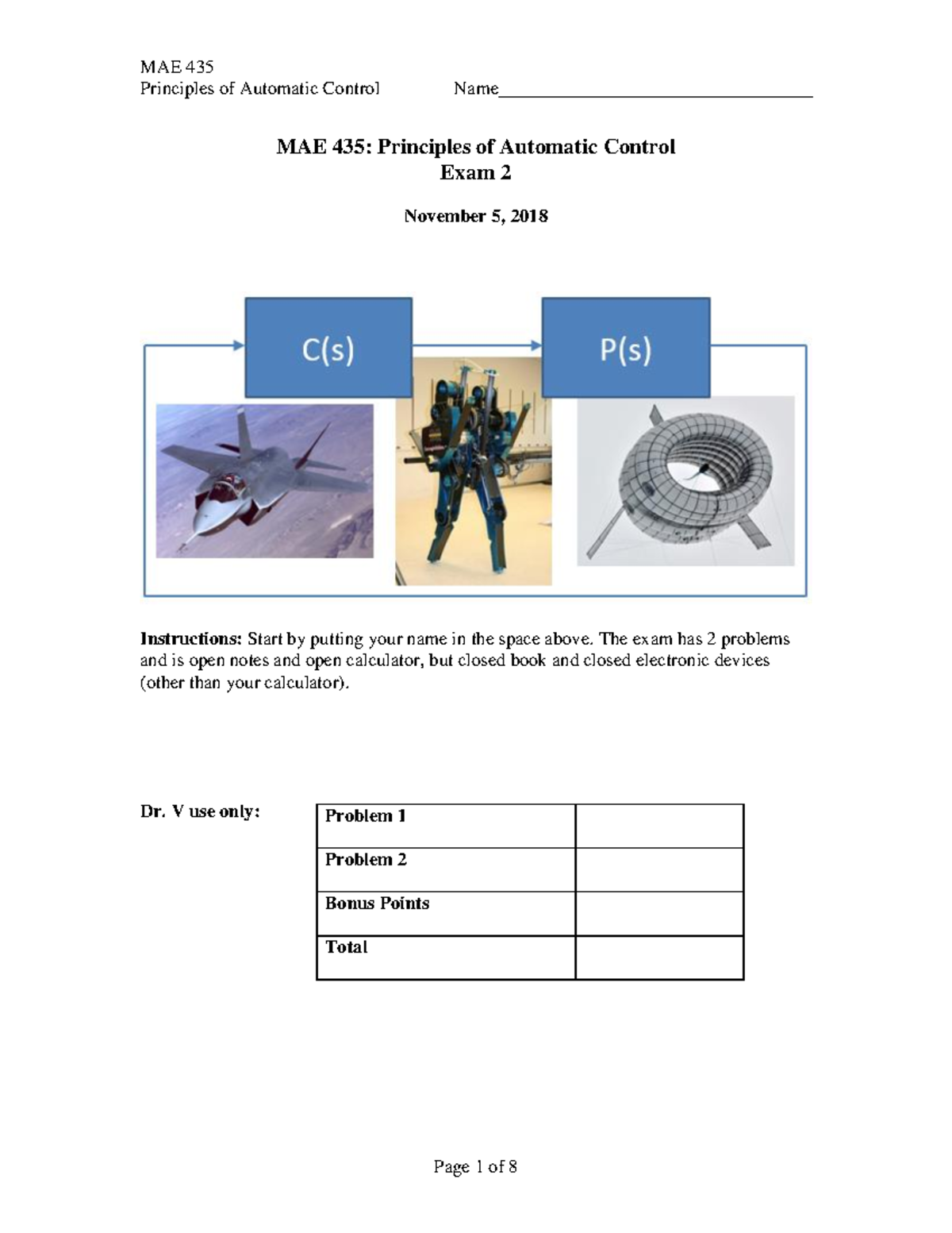 Exam2 F2018 - exam 2 practice problems - Principles of Automatic ...