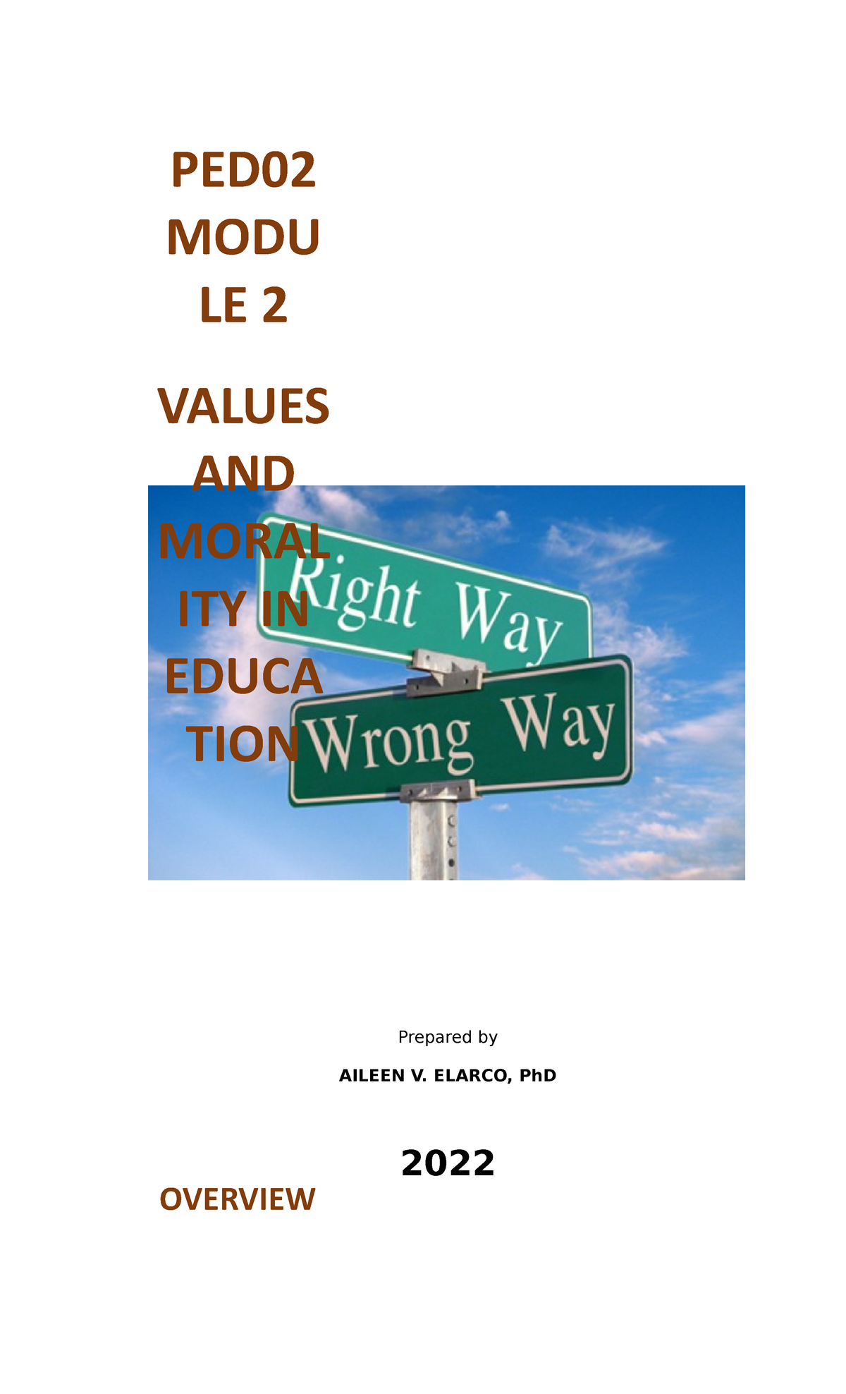 PED02 Module 2 copy - Prepared by AILEEN V. ELARCO, PhD 2022 PED MODU ...