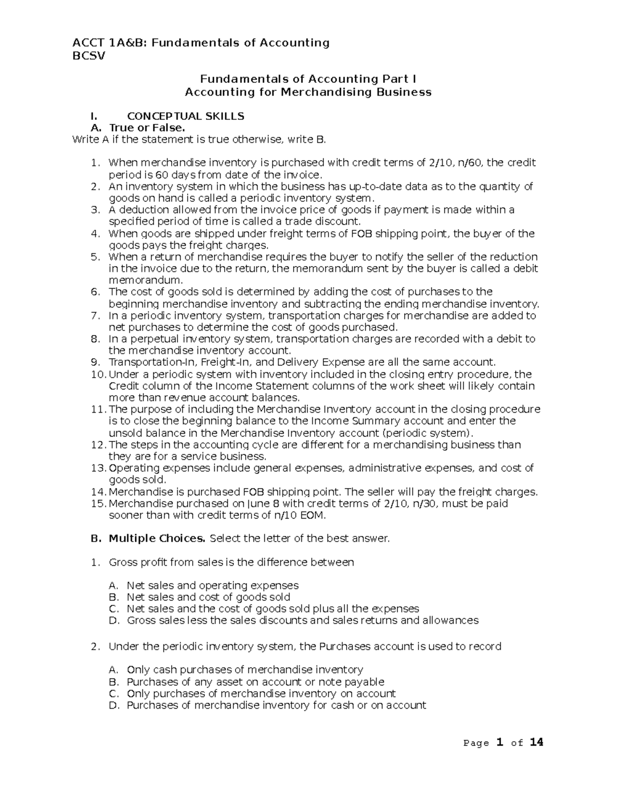 Afar Quiz BCSV Fundamentals Of Accounting Part I Accounting For afar-quiz-bcsv-fundamentals-of-accounting-part-i-accounting-for